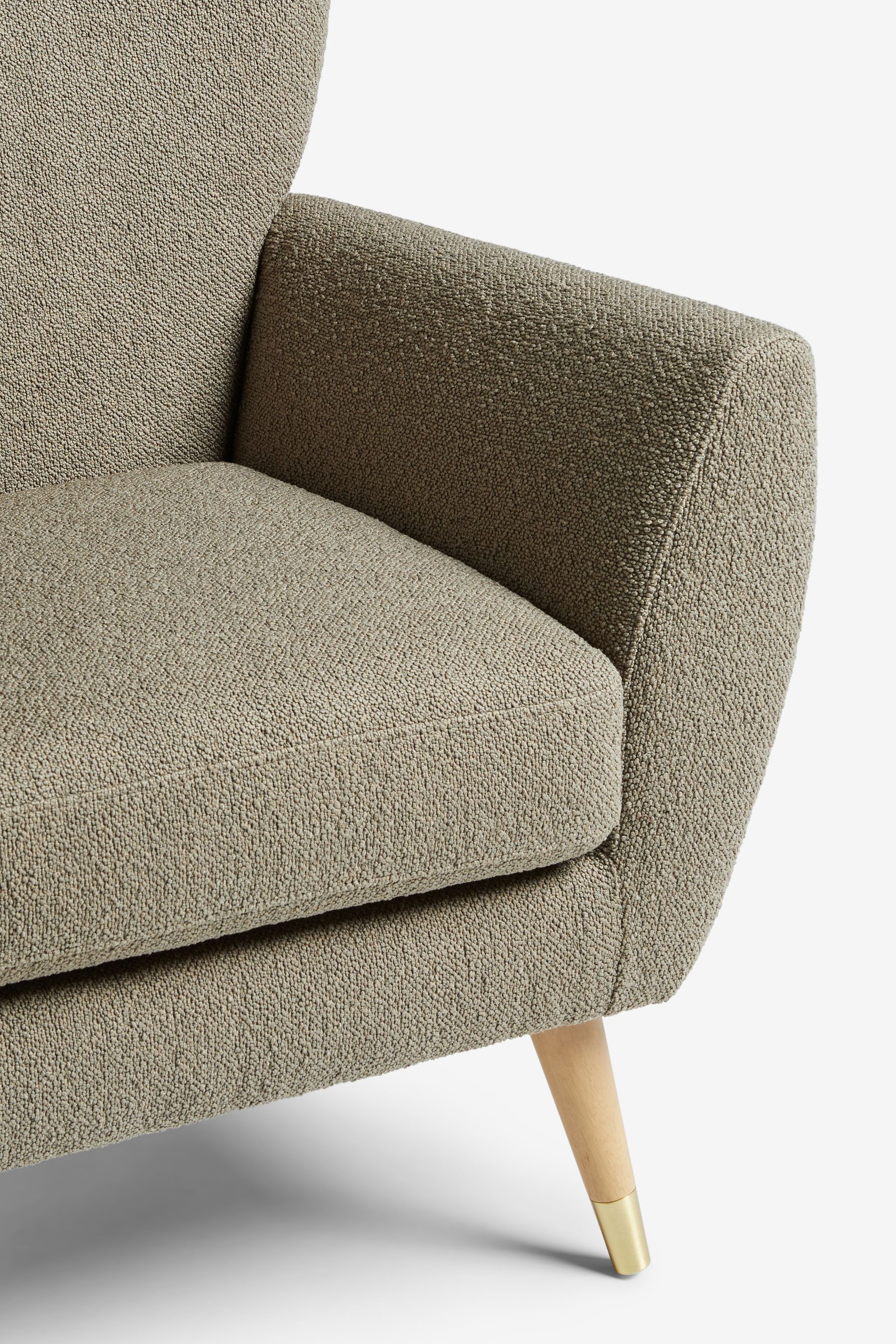 Buy Casual Boucle Sage Green Wilson II Highback Armchair from the Next ...