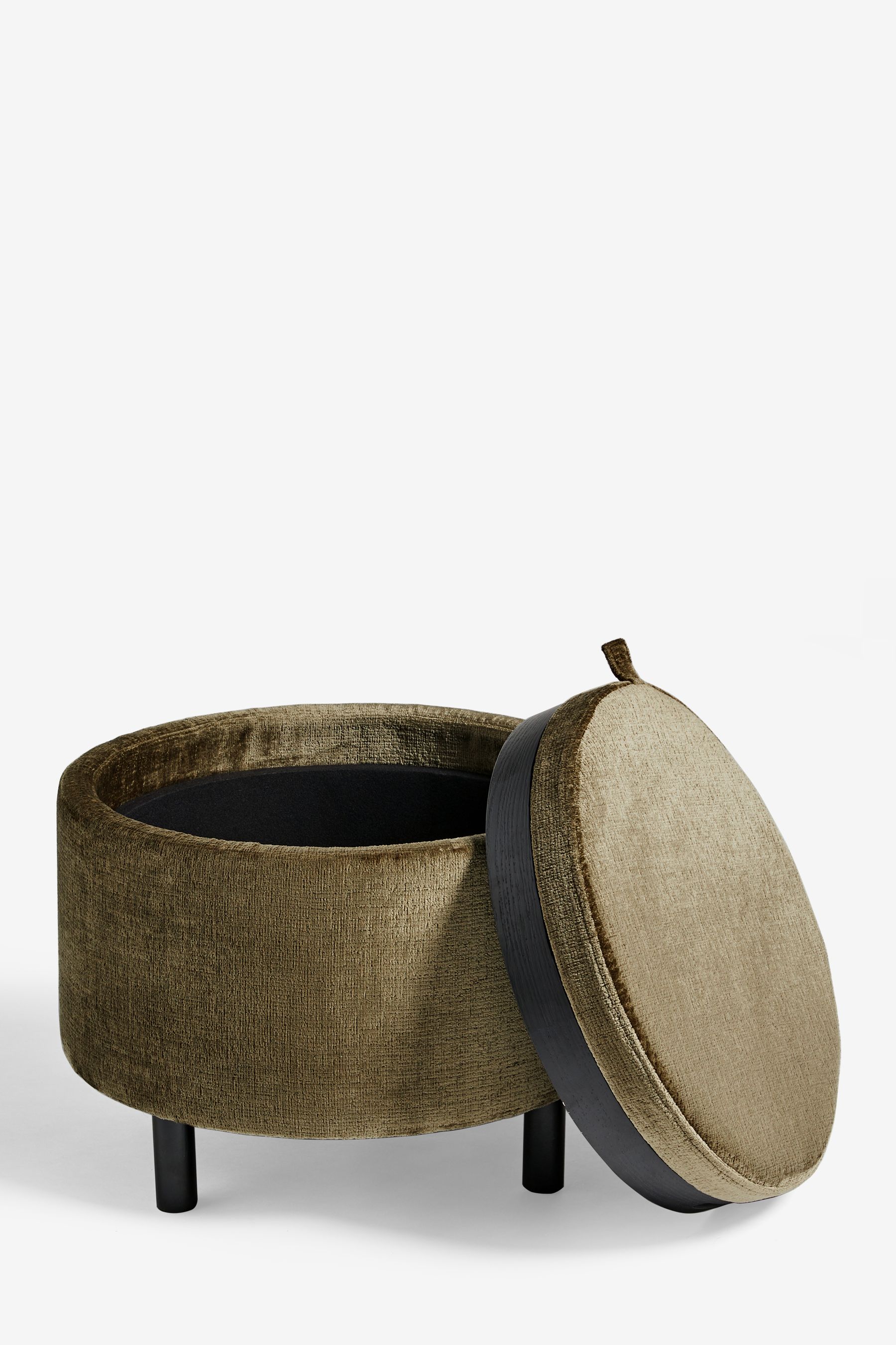 Buy Plush Chenille Moss Green Ashton Storage Stool from the Next UK ...