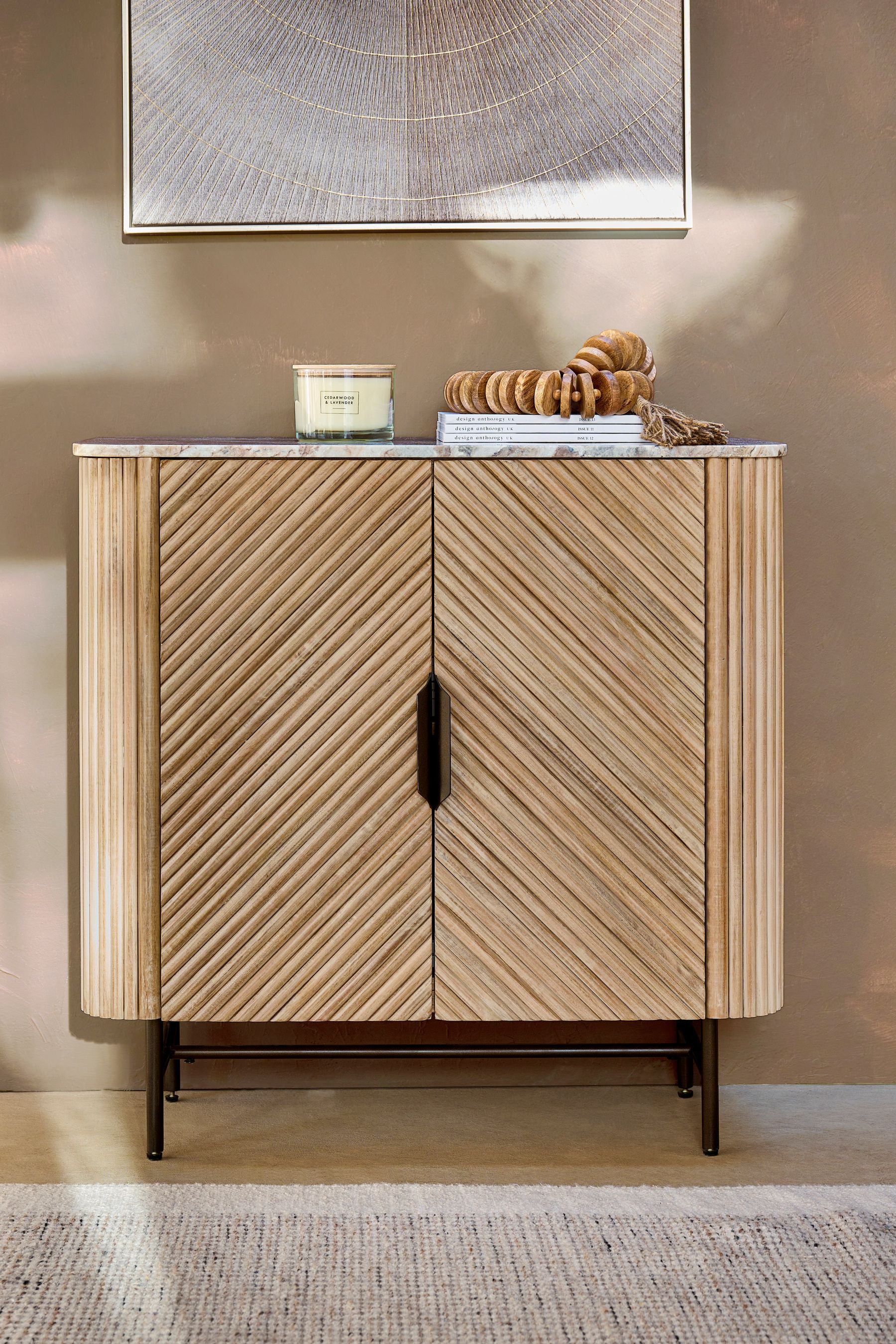 Buy Natural Valencia Marble Mango Wood Small Sideboard from the Next UK ...