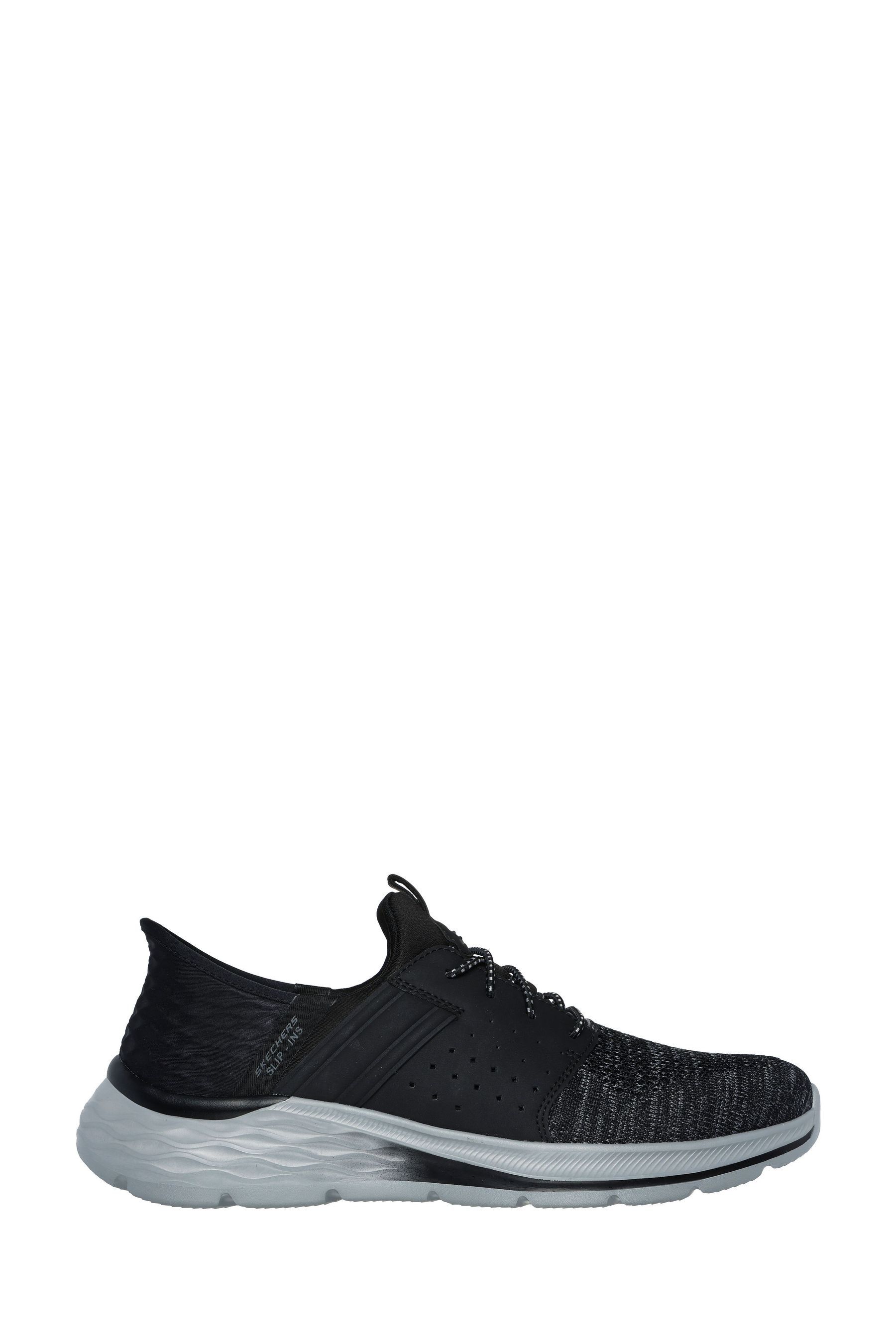 Buy Skechers Black Garner Newick Slip In Trainers from the Next UK ...