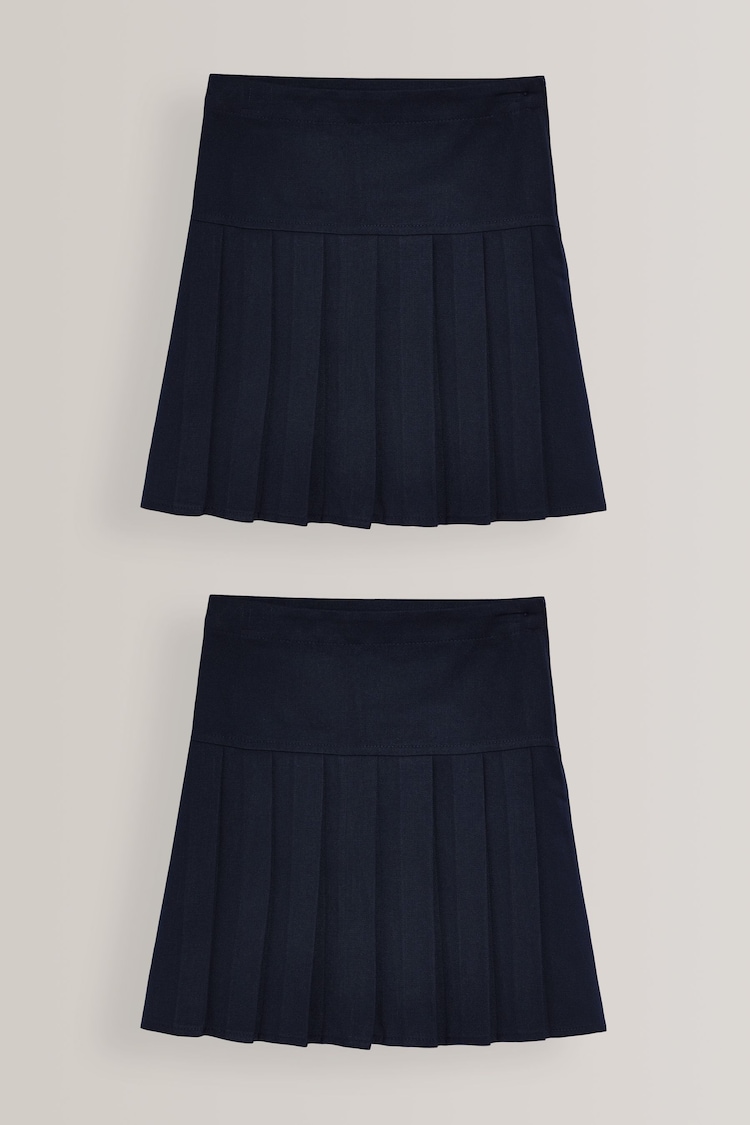 Buy Navy Blue Regular Waist Pleated School Skirts 2 Pack 3 16yrs From The Next Uk Online Shop
