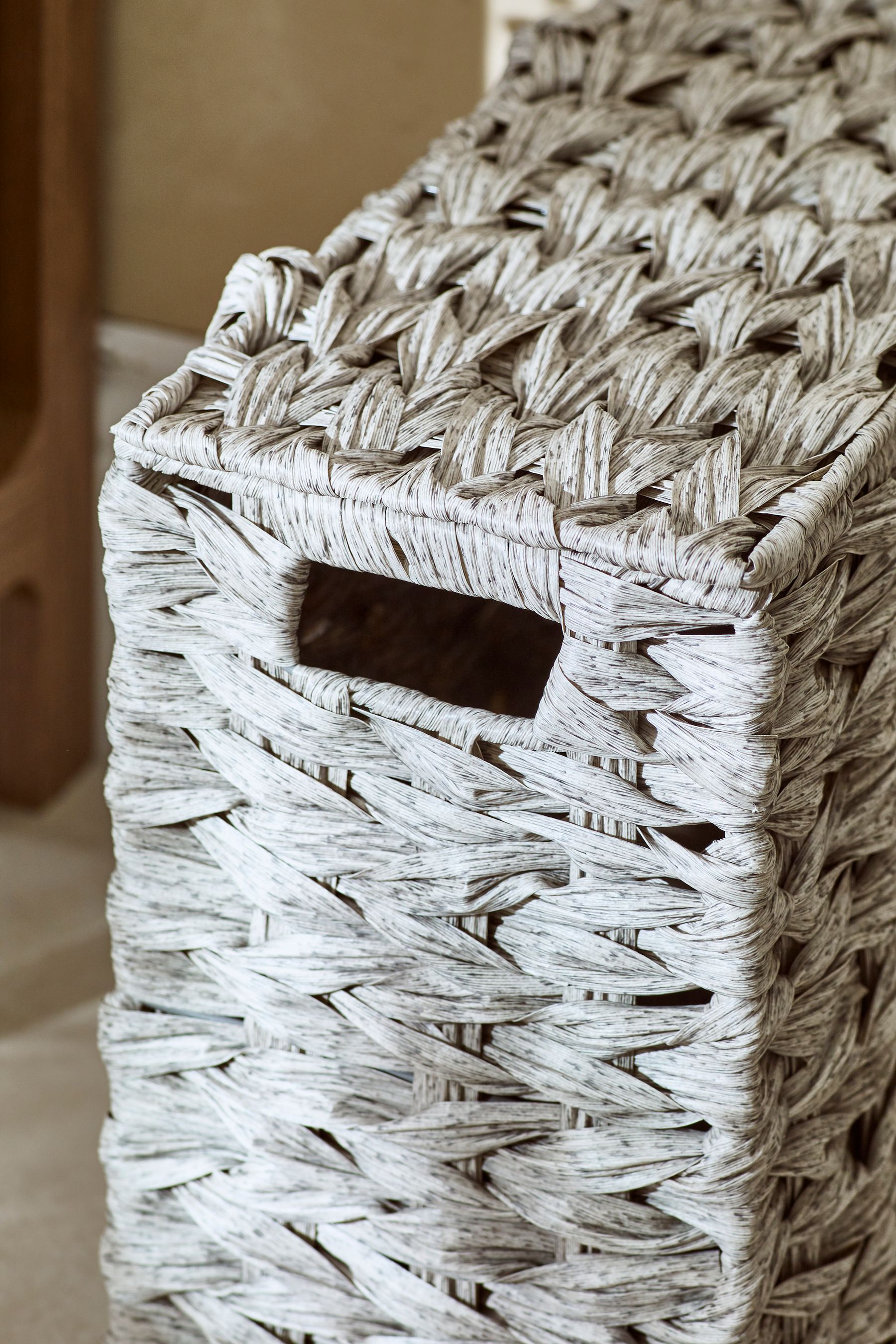Buy Grey Plastic Wicker Storage Basket from the Next UK online shop