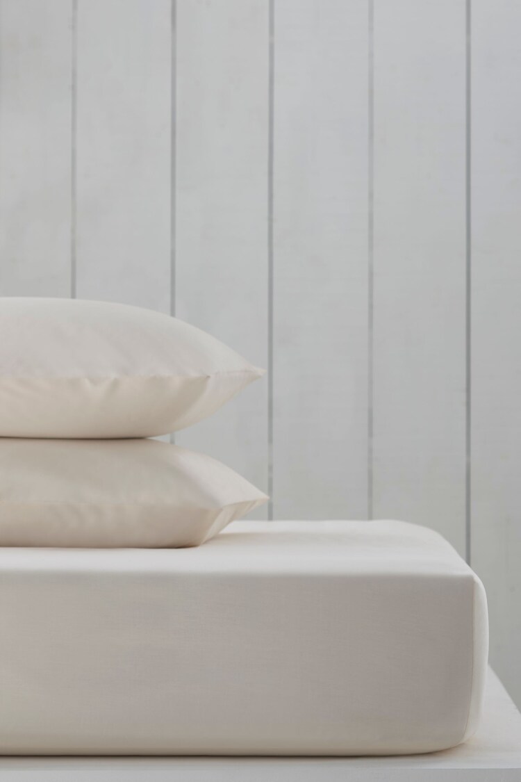 Buy Cream Cotton Rich Fitted Sheet from the Next UK online shop