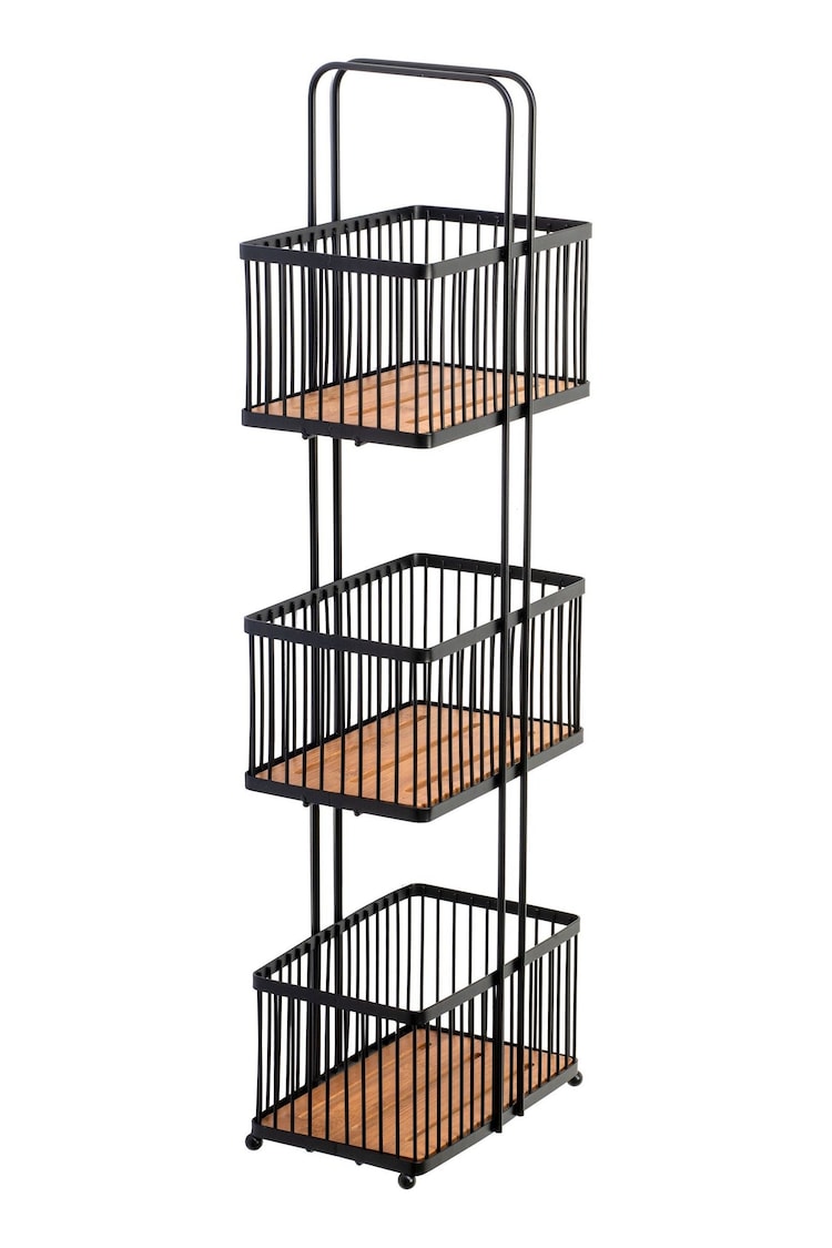 Buy Croydex Freestanding Black Bamboo 3 Tier Caddy from the Next UK ...
