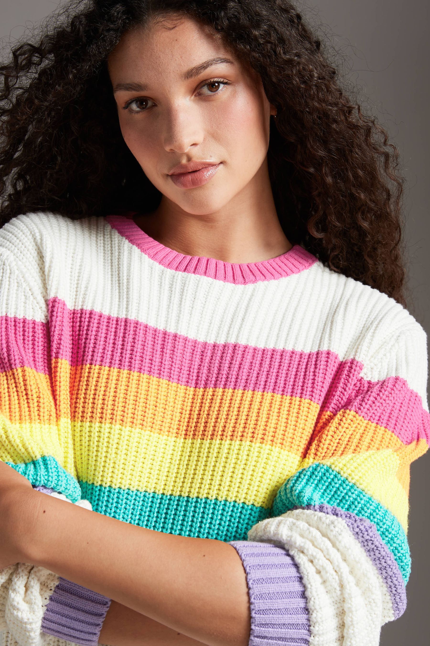 Buy Little Bird by Jools Oliver Pink Striped 100% Cotton Jumper from ...