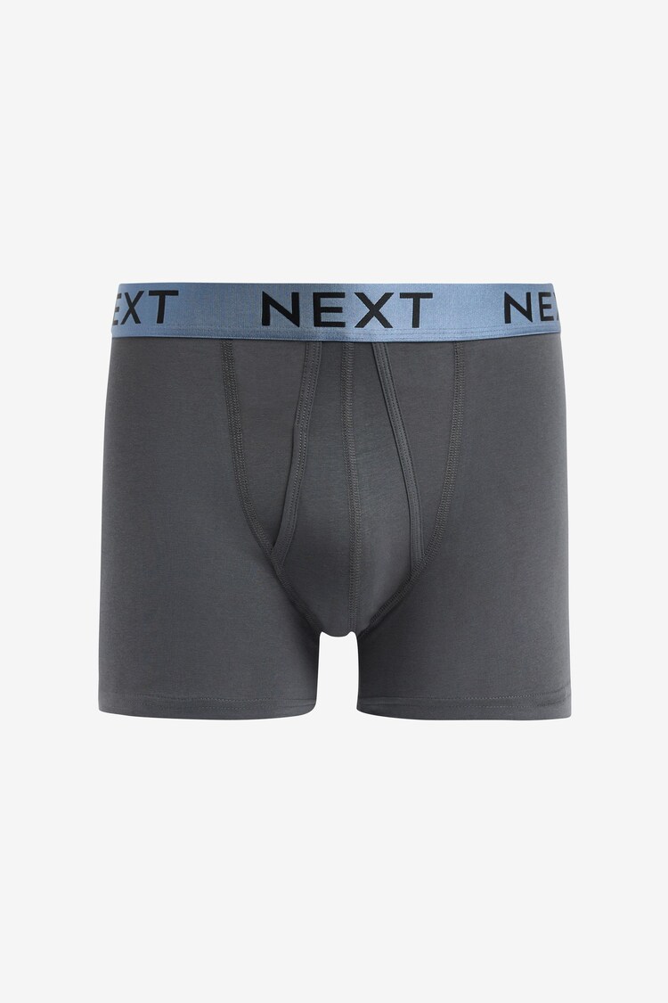 Buy Grey Mixed Light Metallic Waistband 4 pack Hipster Boxers from the ...