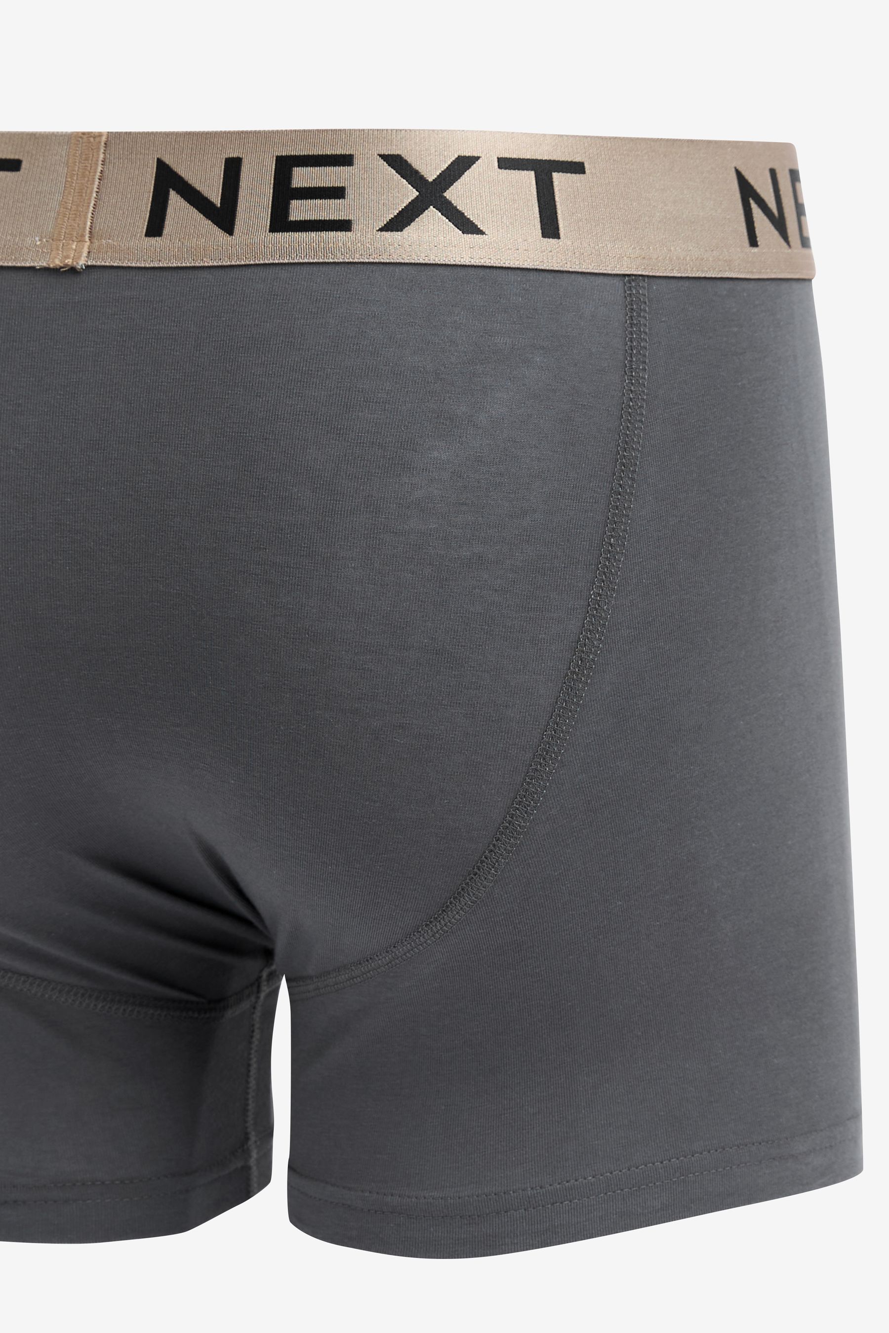 Buy Grey Mixed Light Metallic Waistband 4 pack Hipster Boxers from the ...