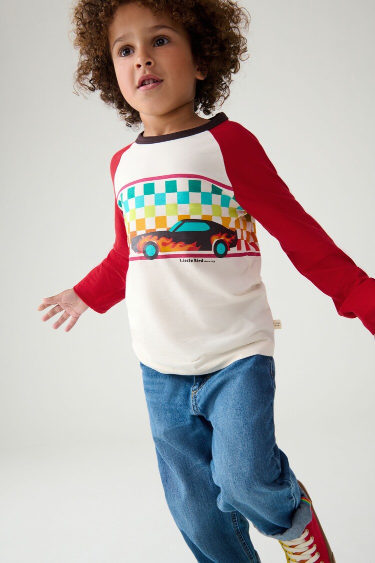 Buy Little Bird by Jools Oliver Red 100% Cotton Long Sleeved T-Shirt ...