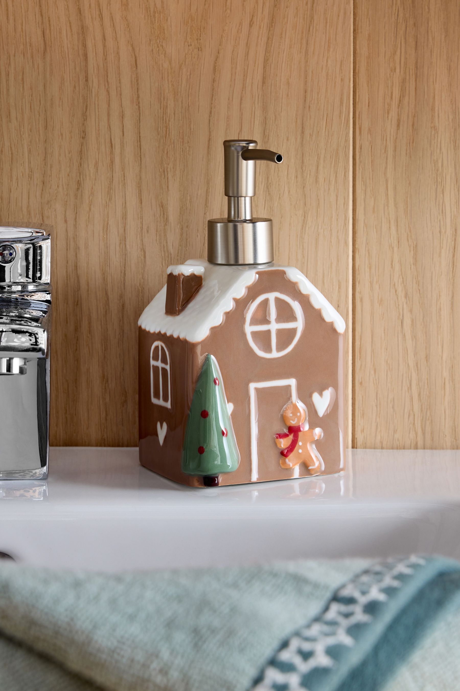 Buy Brown Christmas Gingerbread House Soap Dispenser from the Next UK ...