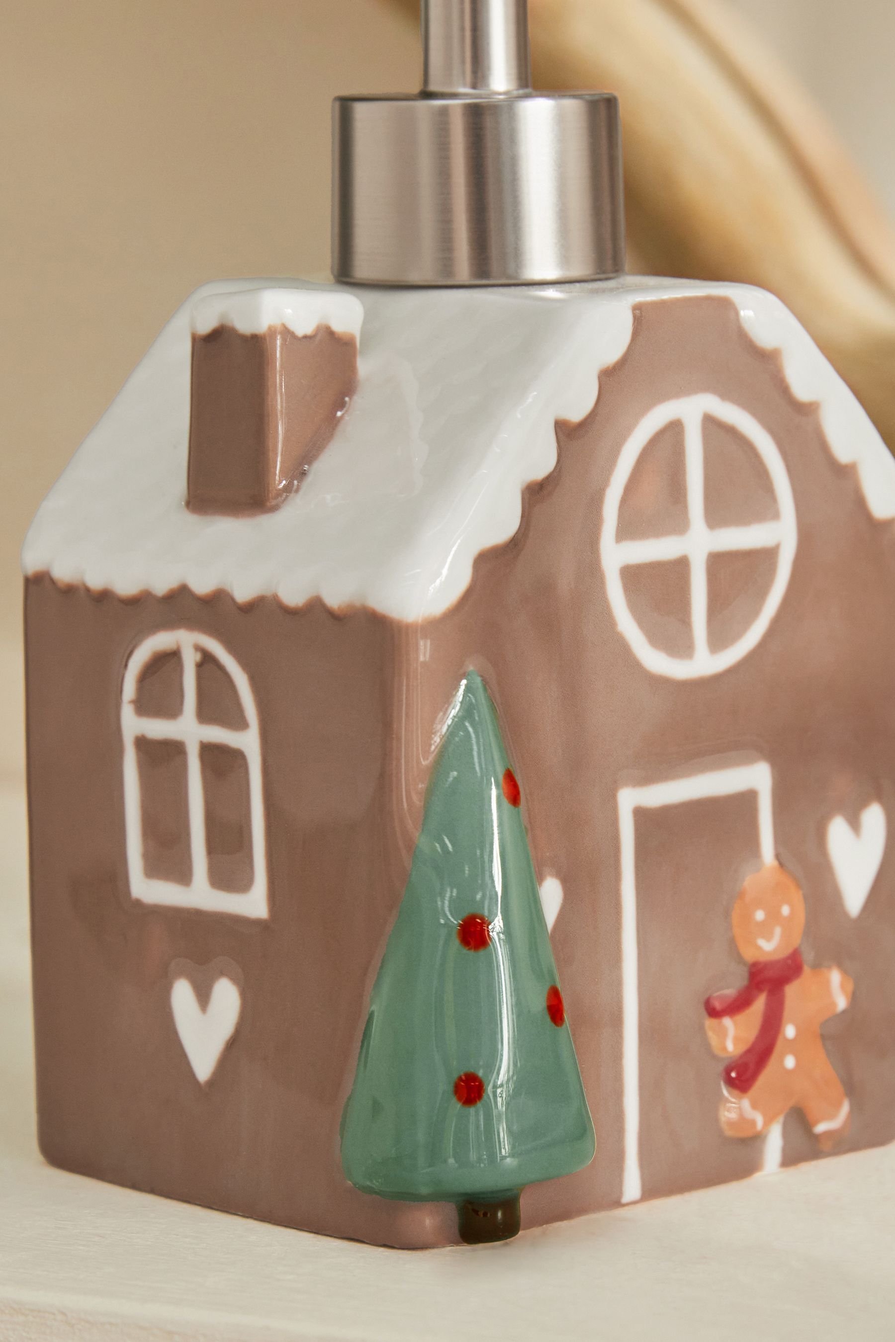 Buy Brown Christmas Gingerbread House Soap Dispenser from the Next UK ...