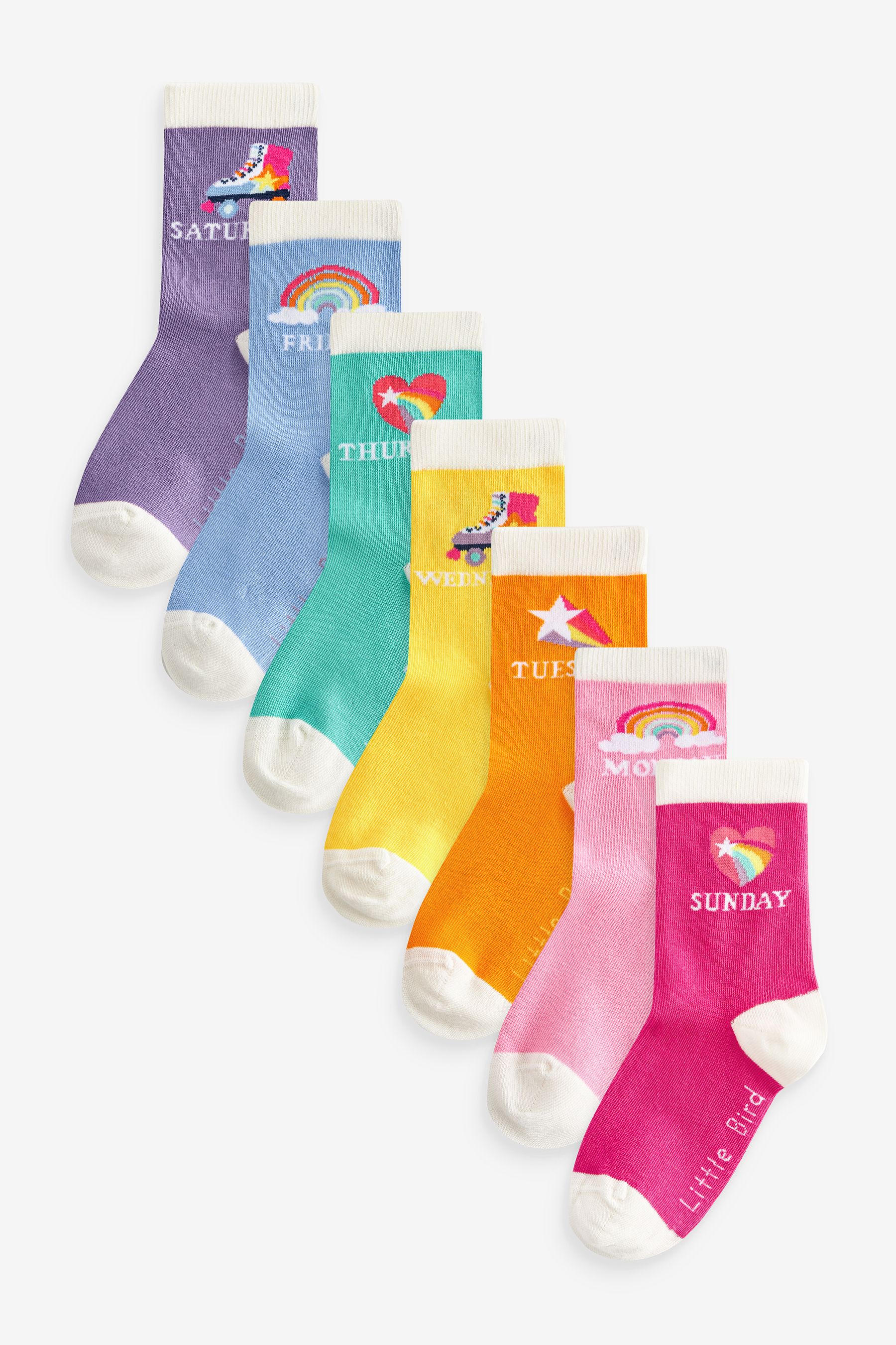 Buy Little Bird by Jools Oliver Multi Pastel Rainbow Days of the Week ...