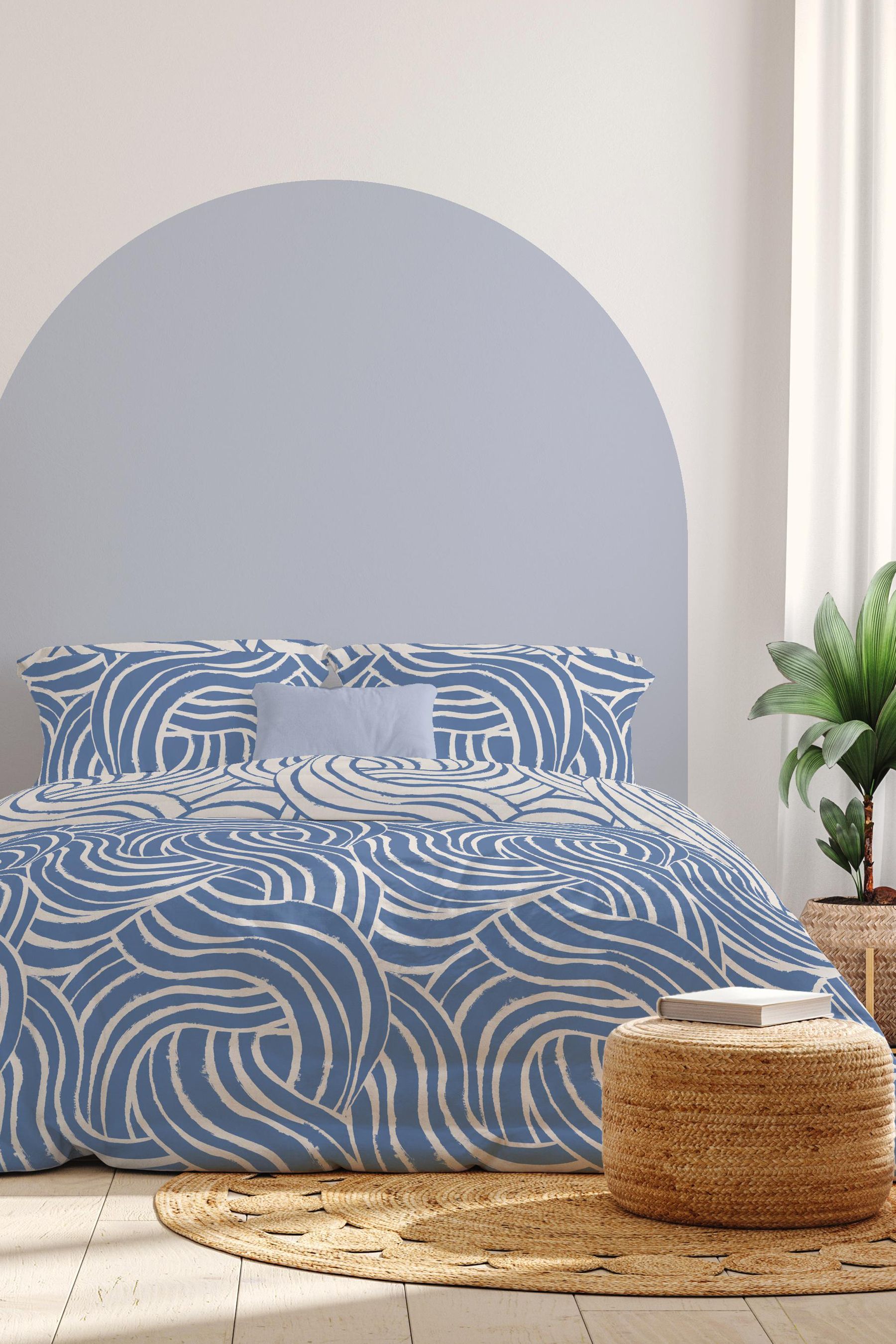 Buy Copenhagen Home Blue Sofia Duvet Cover Set from the Next UK online shop