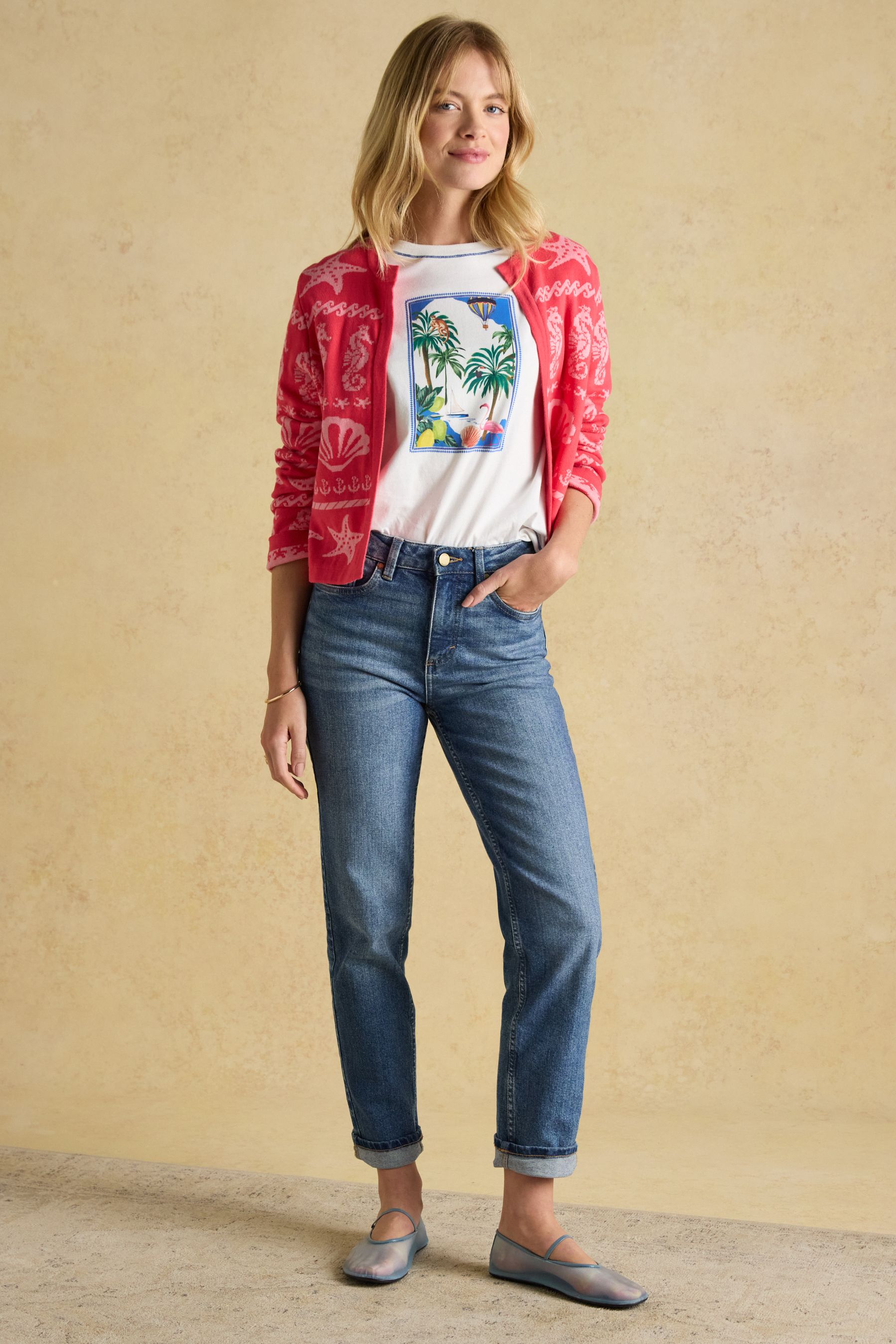 Buy Joules Mid Blue Straight Fit Jeans from the Next UK online shop