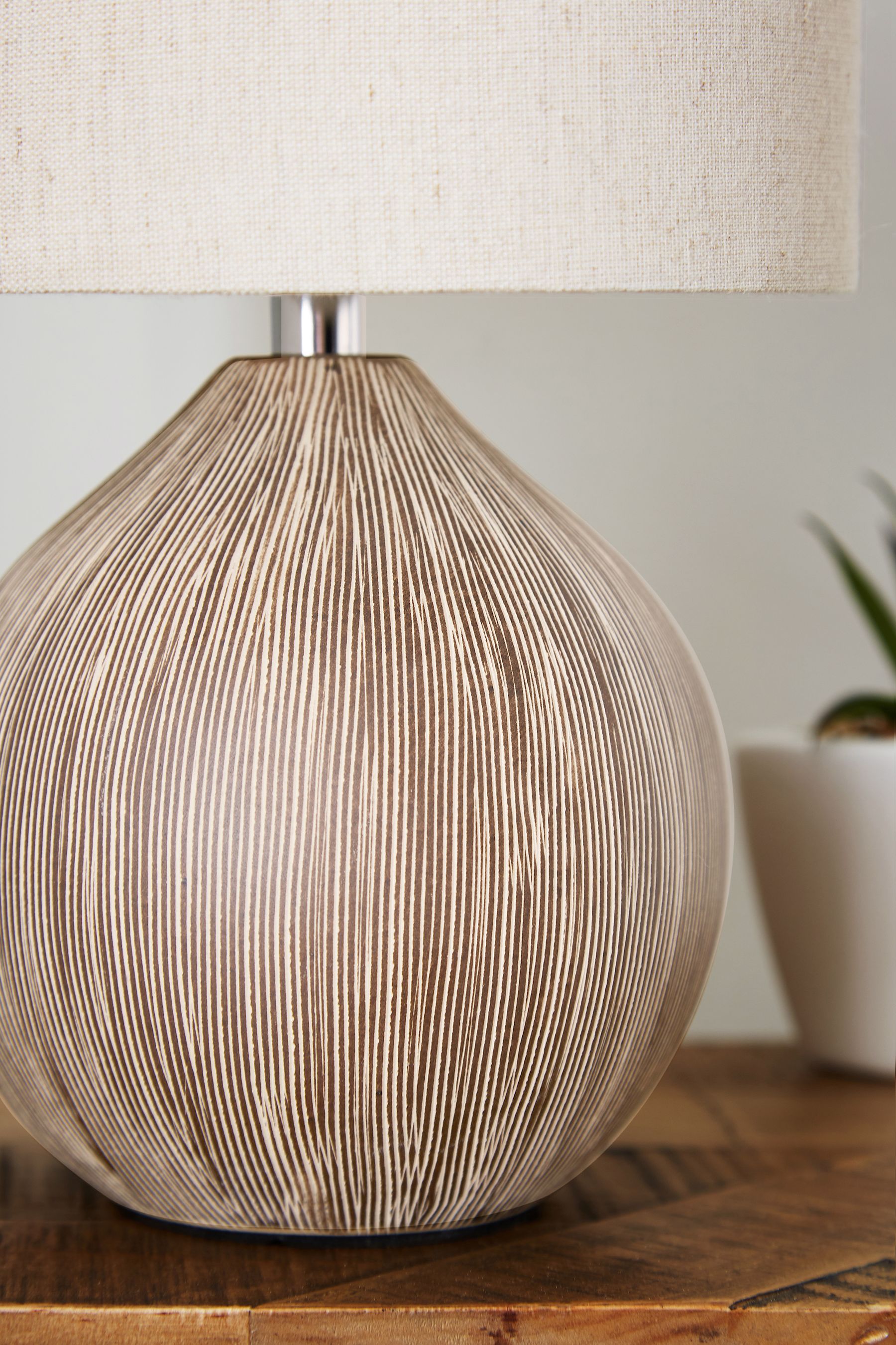 Buy Cream Scratch Ceramic Small Table Lamp from Next Ireland