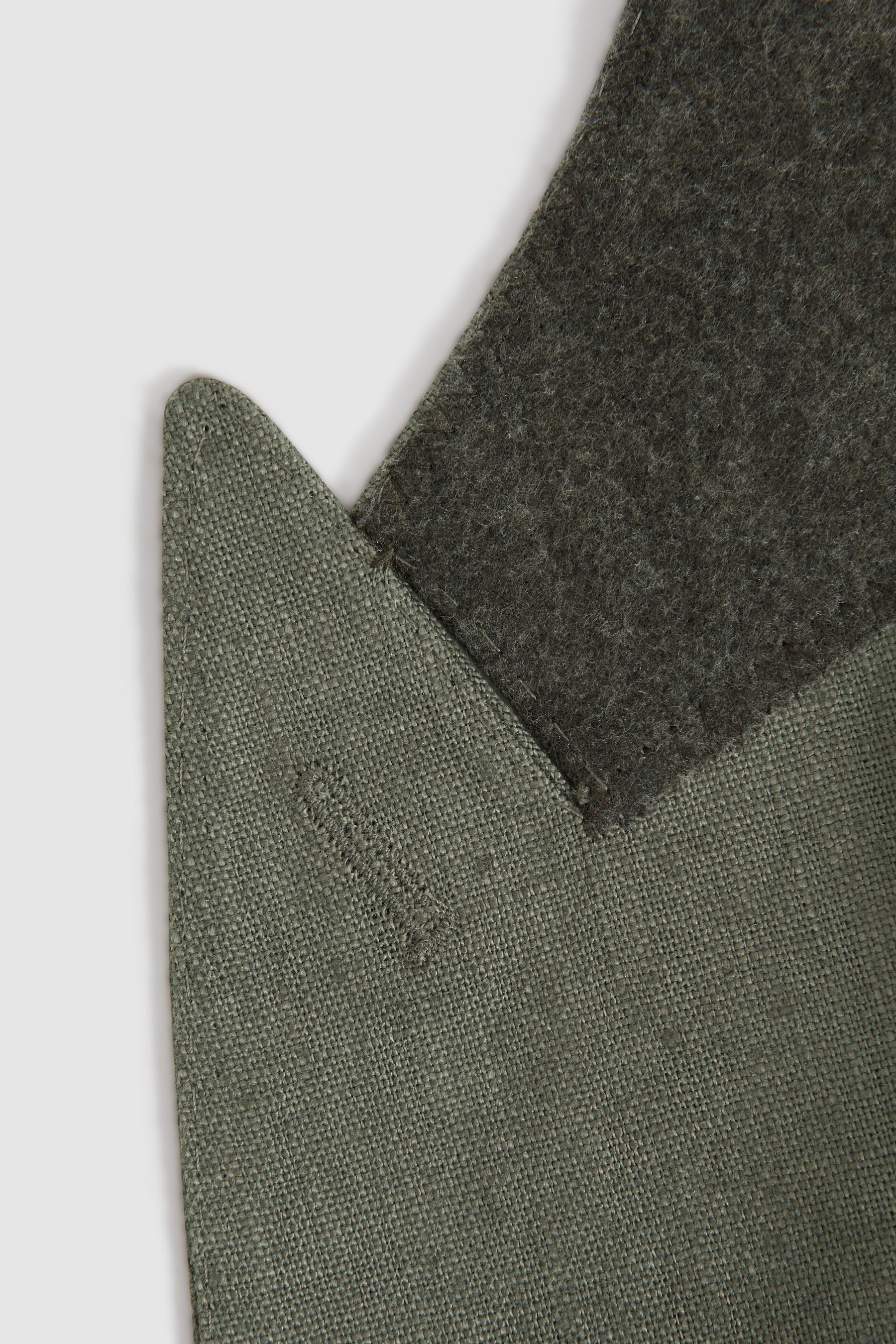 Buy Reiss Dark Sage Halgas Linen Double Breasted Blazer from the Next ...