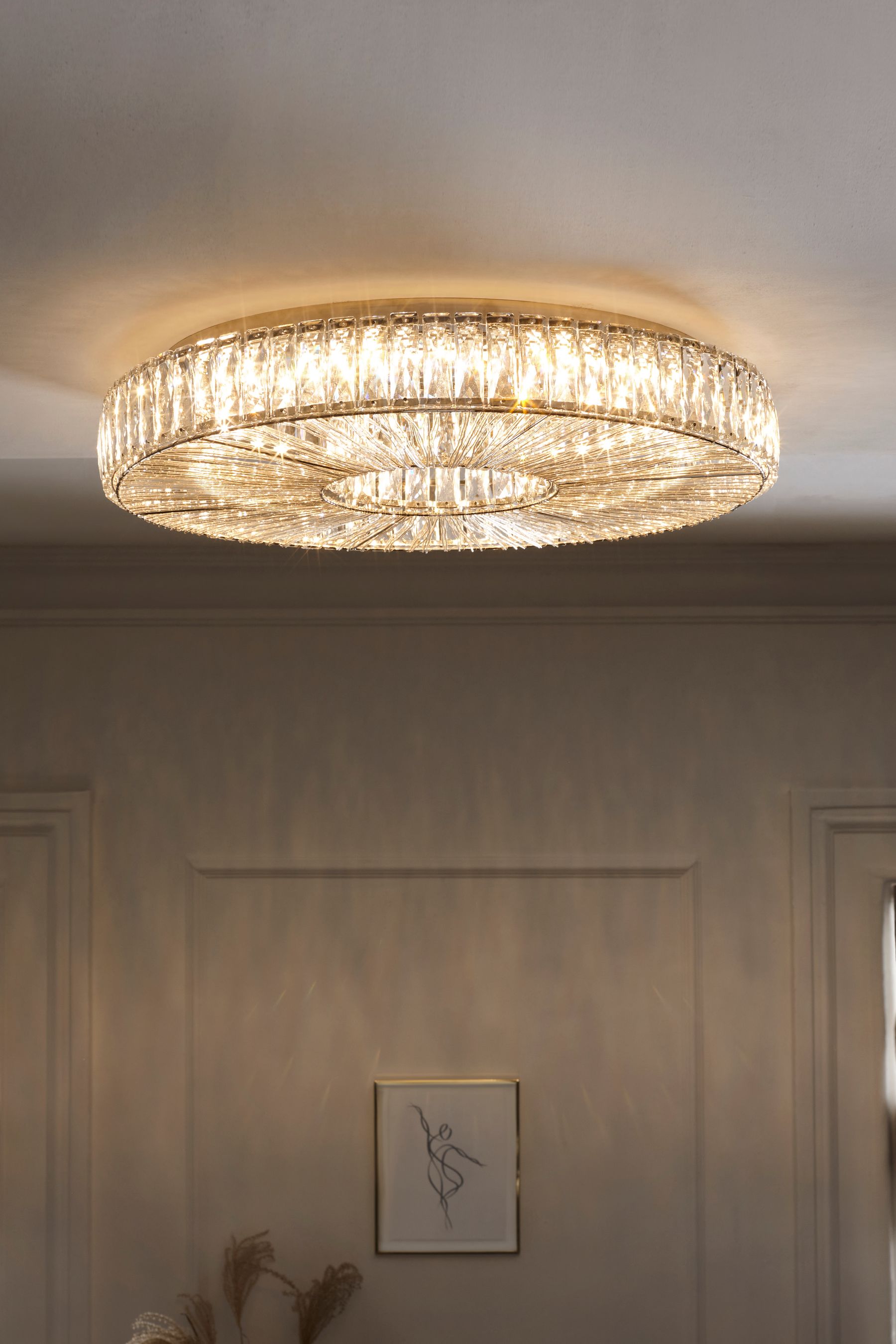 Buy Clear Aria Super Sized Flush Fitting Ceiling Light from the Next UK ...
