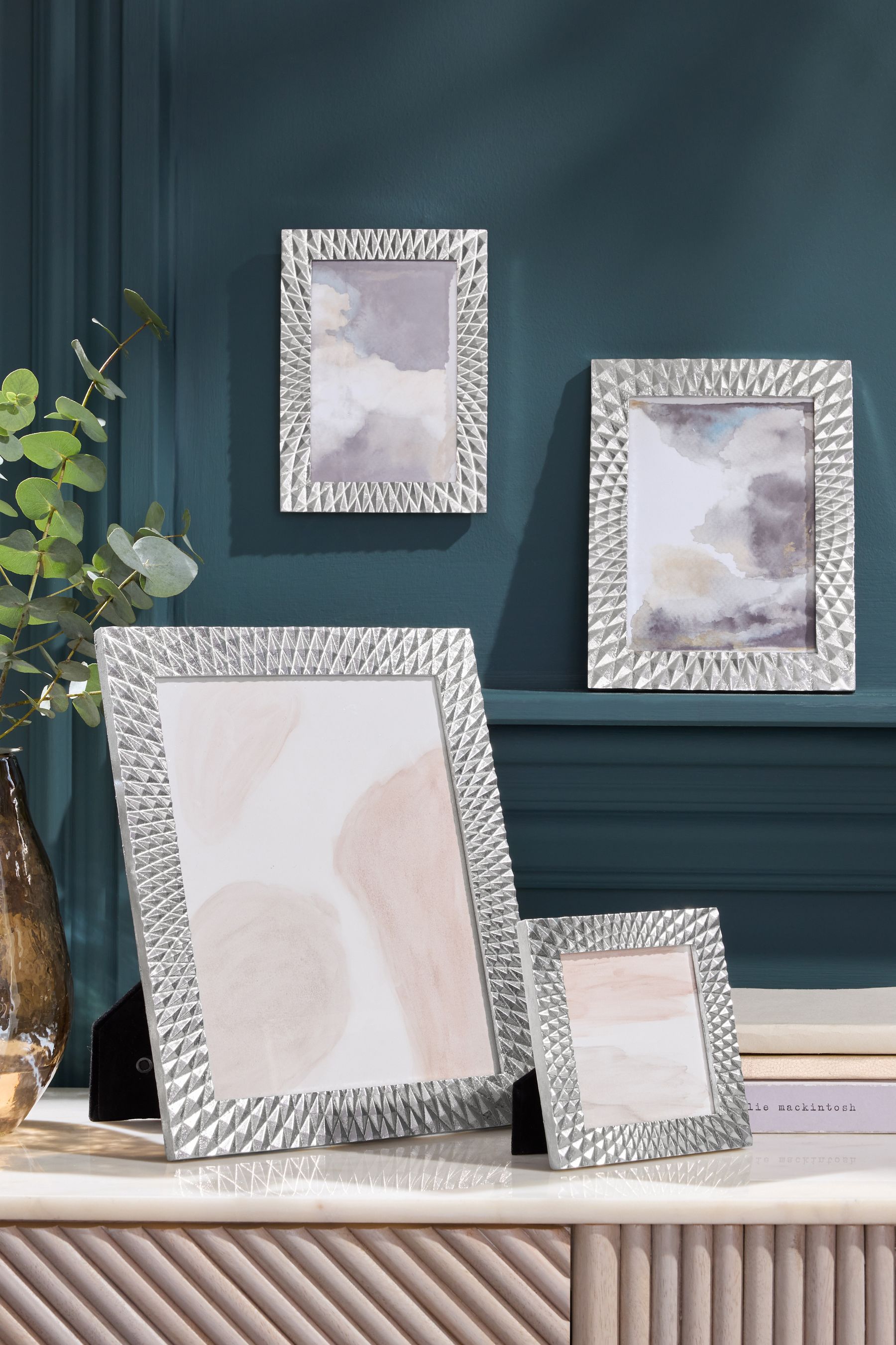 Buy Silver Geometric Photo Frame from the Next UK online shop
