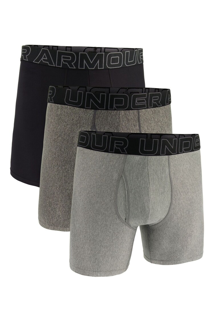 Buy Under Armour Grey Performance 100% Cotton Tech Boxers 3 Pack from ...