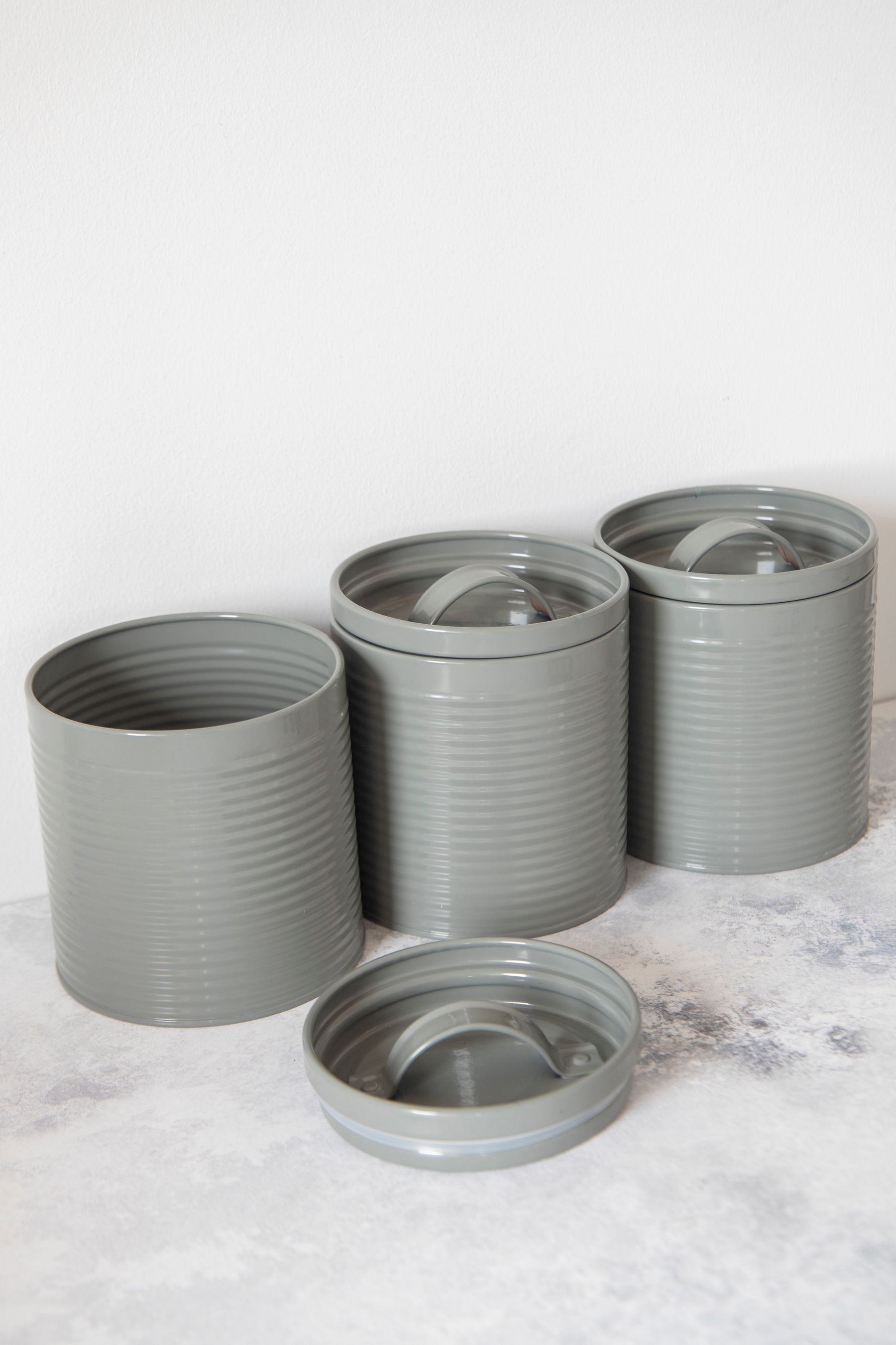 Buy Kitchencraft Grey 3 Pieces Storage Canisters from the Next UK ...