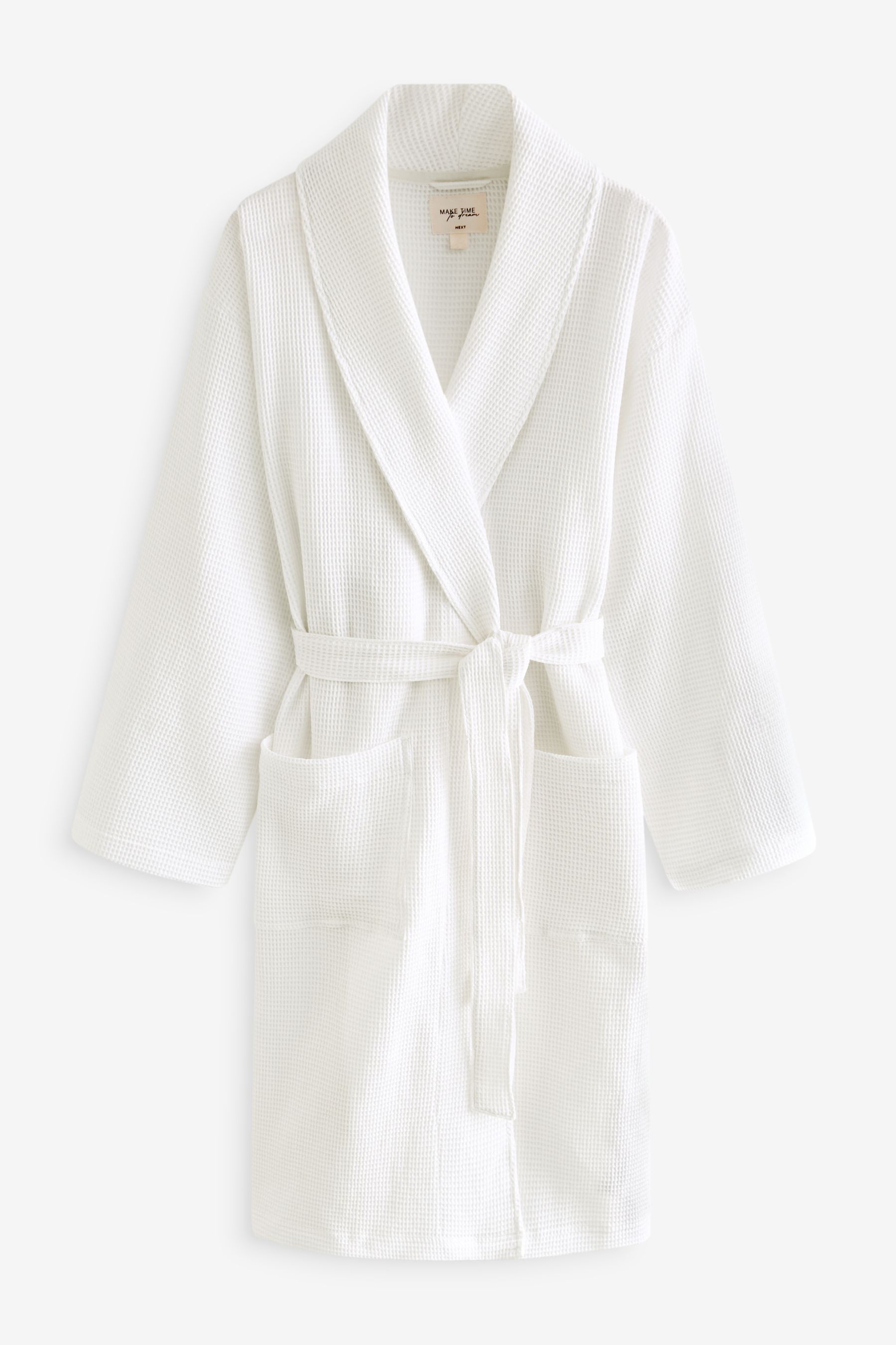 Buy White 100% Cotton Waffle Dressing Gown from the Next UK online shop