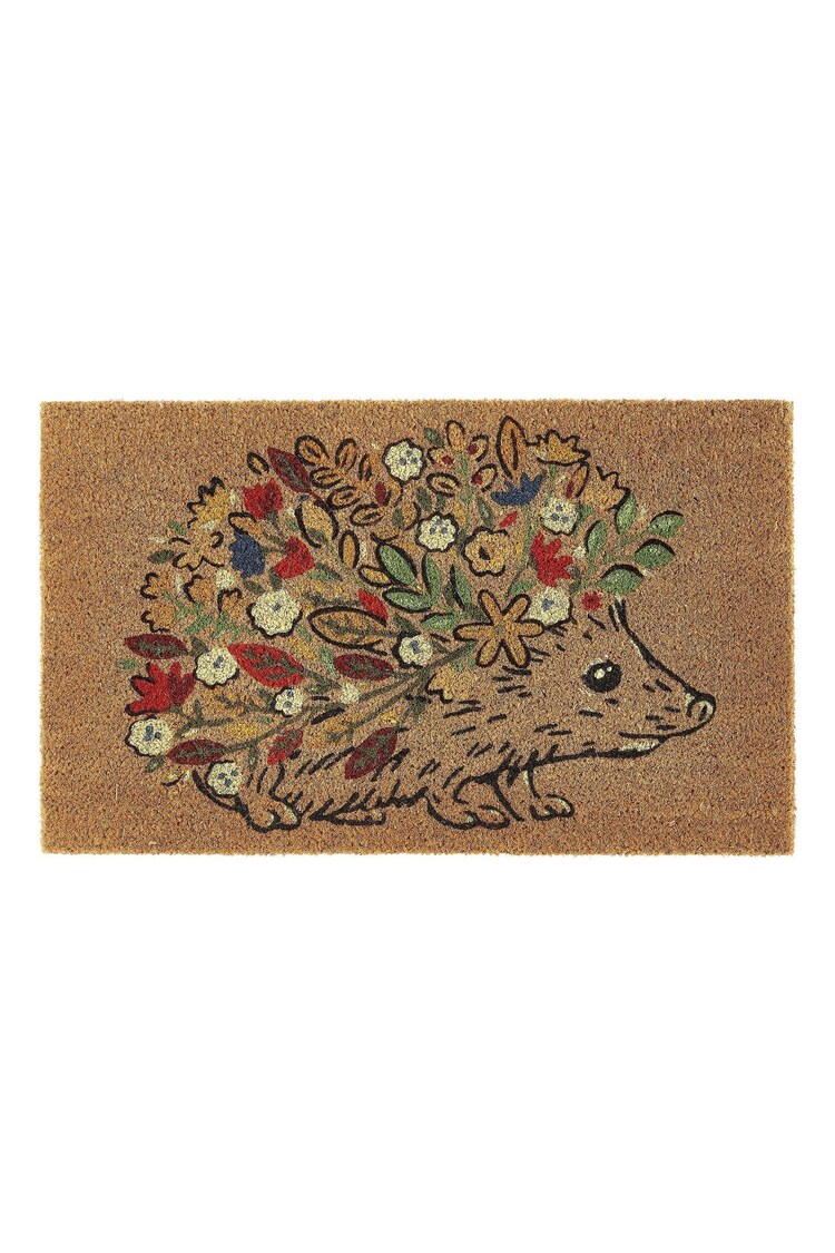 Buy My Mat Floral Hedgehog Printed Coir Doormat from the Next UK online ...