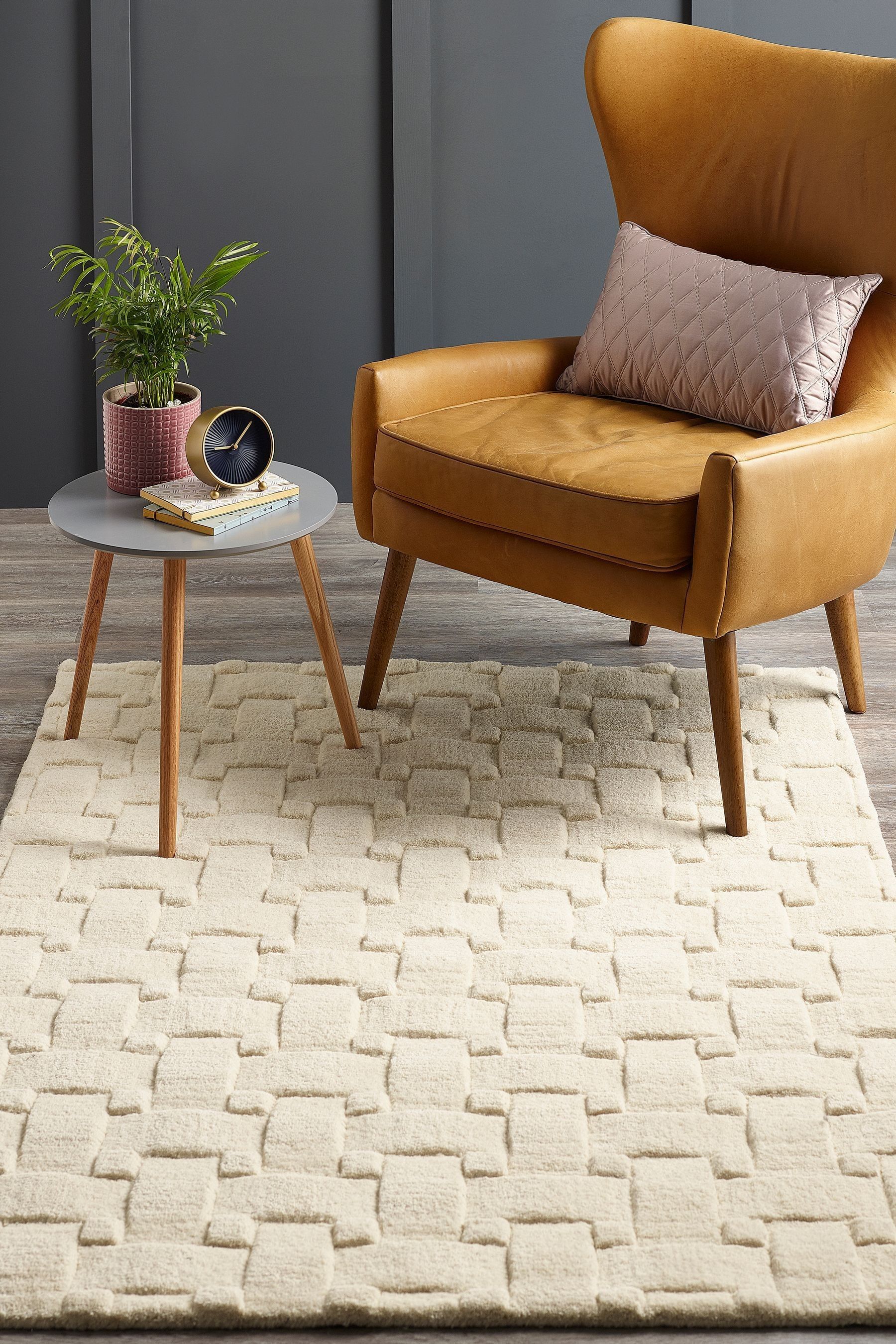 Buy Origin Rug Collection. New Ivory Basketweave 3D Rug from the Next ...