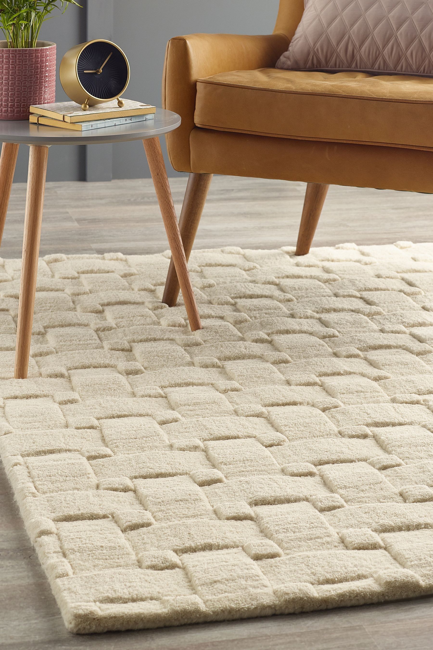 Buy Origin Rug Collection. New Ivory Basketweave 3D Rug from the Next ...
