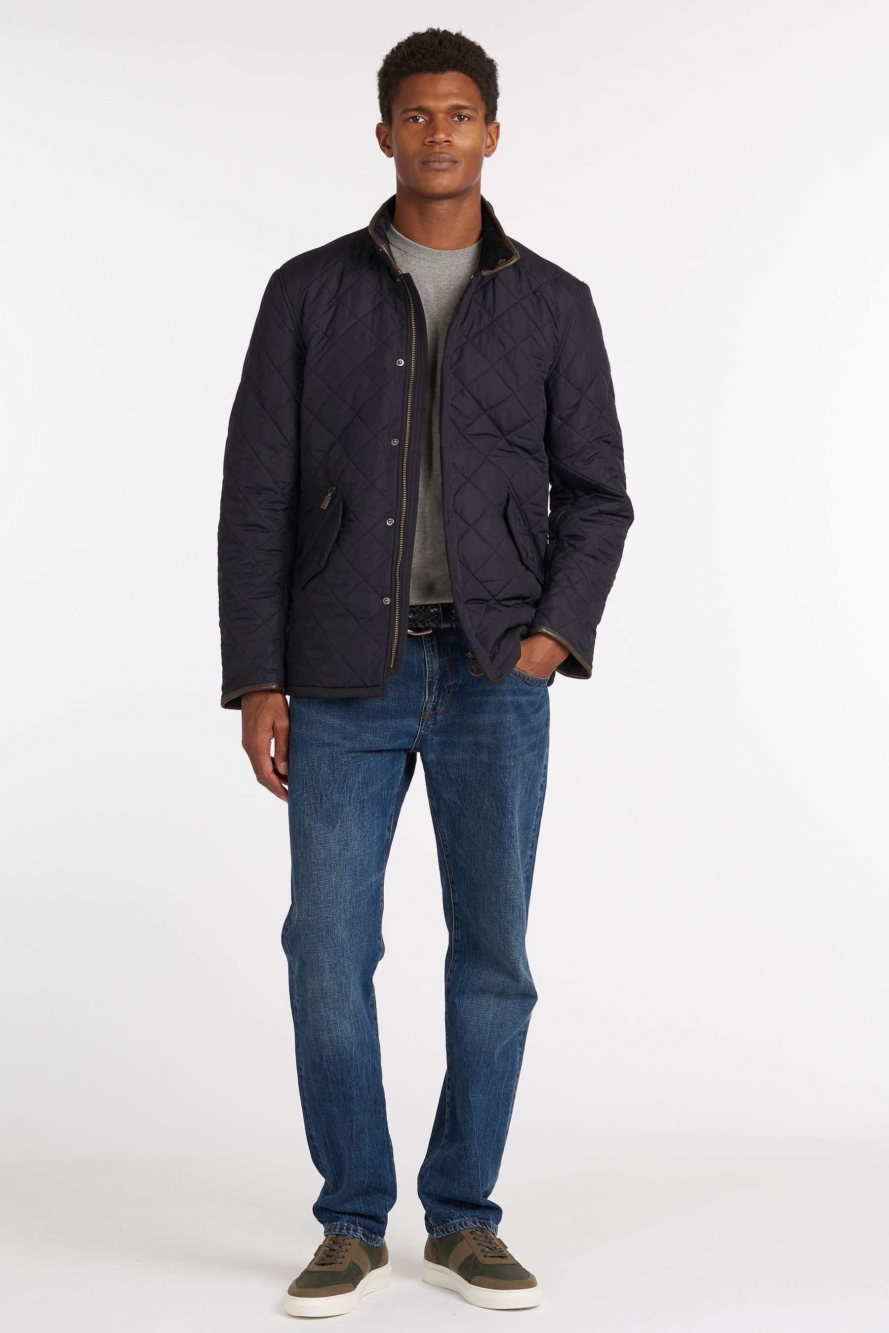 Buy Barbour® Navy Powell Quilted Jacket from the Next UK online shop
