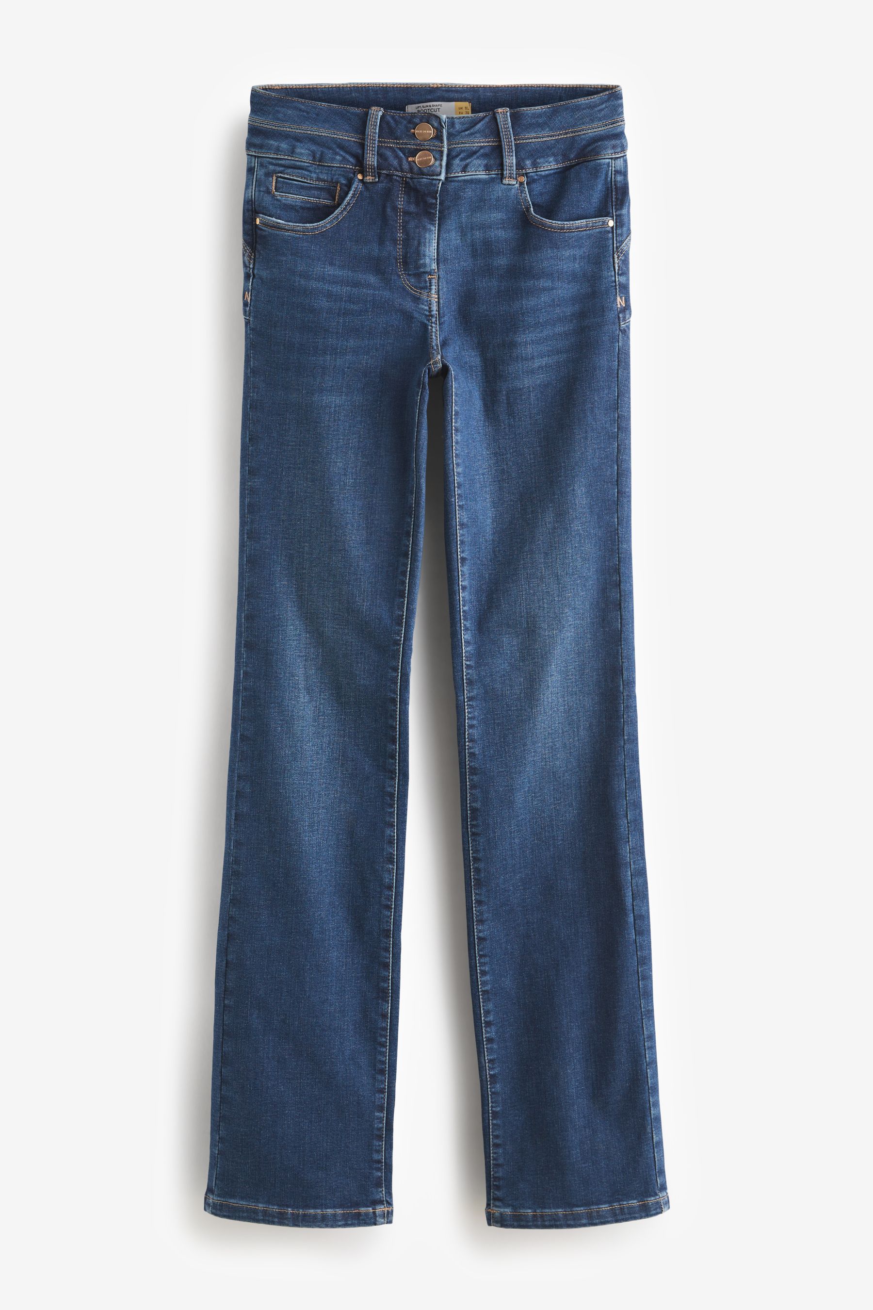 Buy Mid Blue Wash Slim Lift And Shape Bootcut Jeans from the Next UK ...