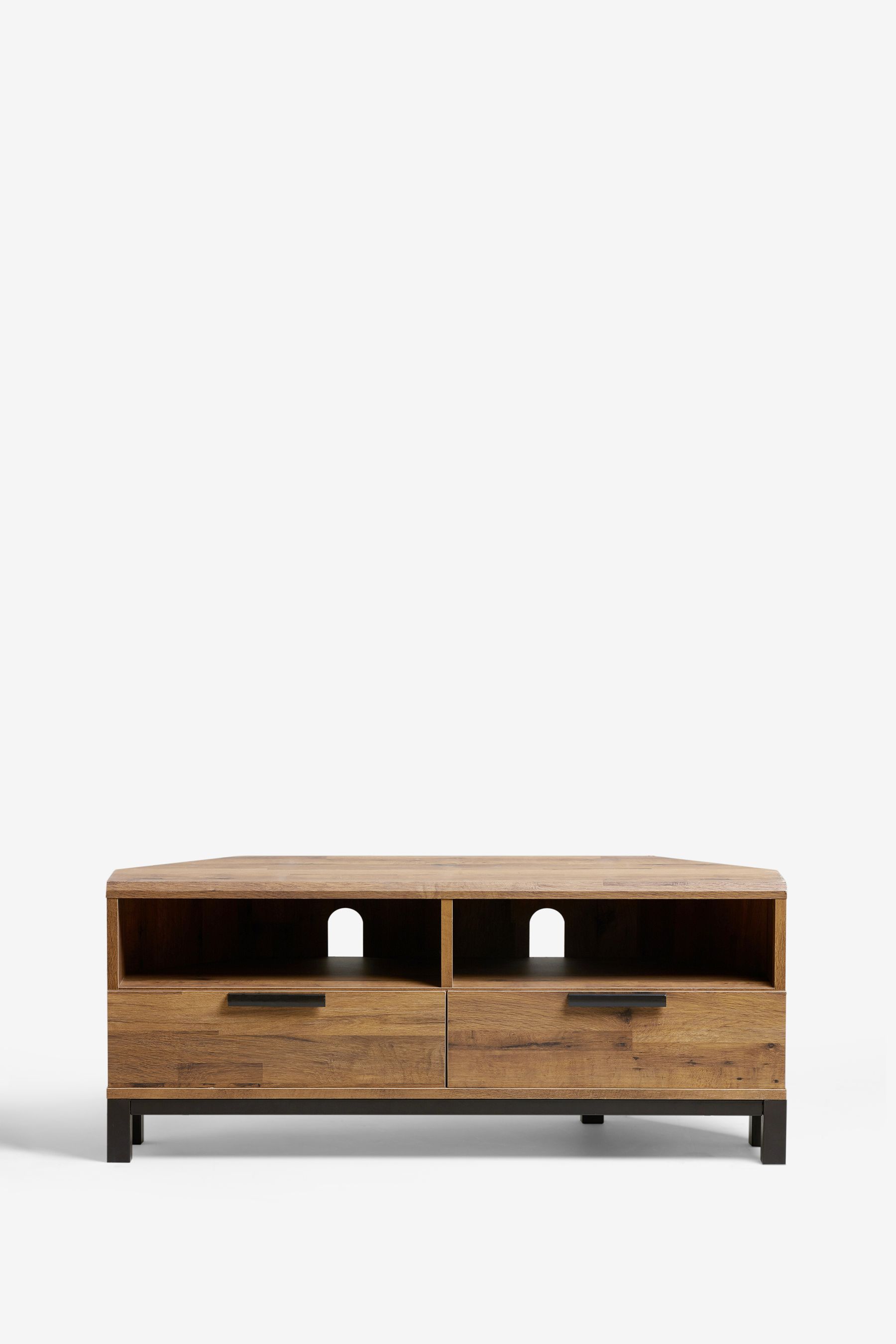 Buy Dark Bronx Up to 46 inch Corner Oak Effect TV Unit from the Next UK ...