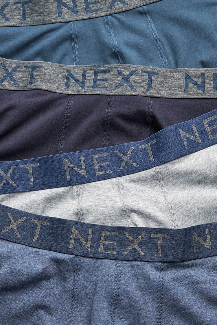 Buy Blue 10 pack Cotton Rich Blend Hipster Boxers from the Next UK ...