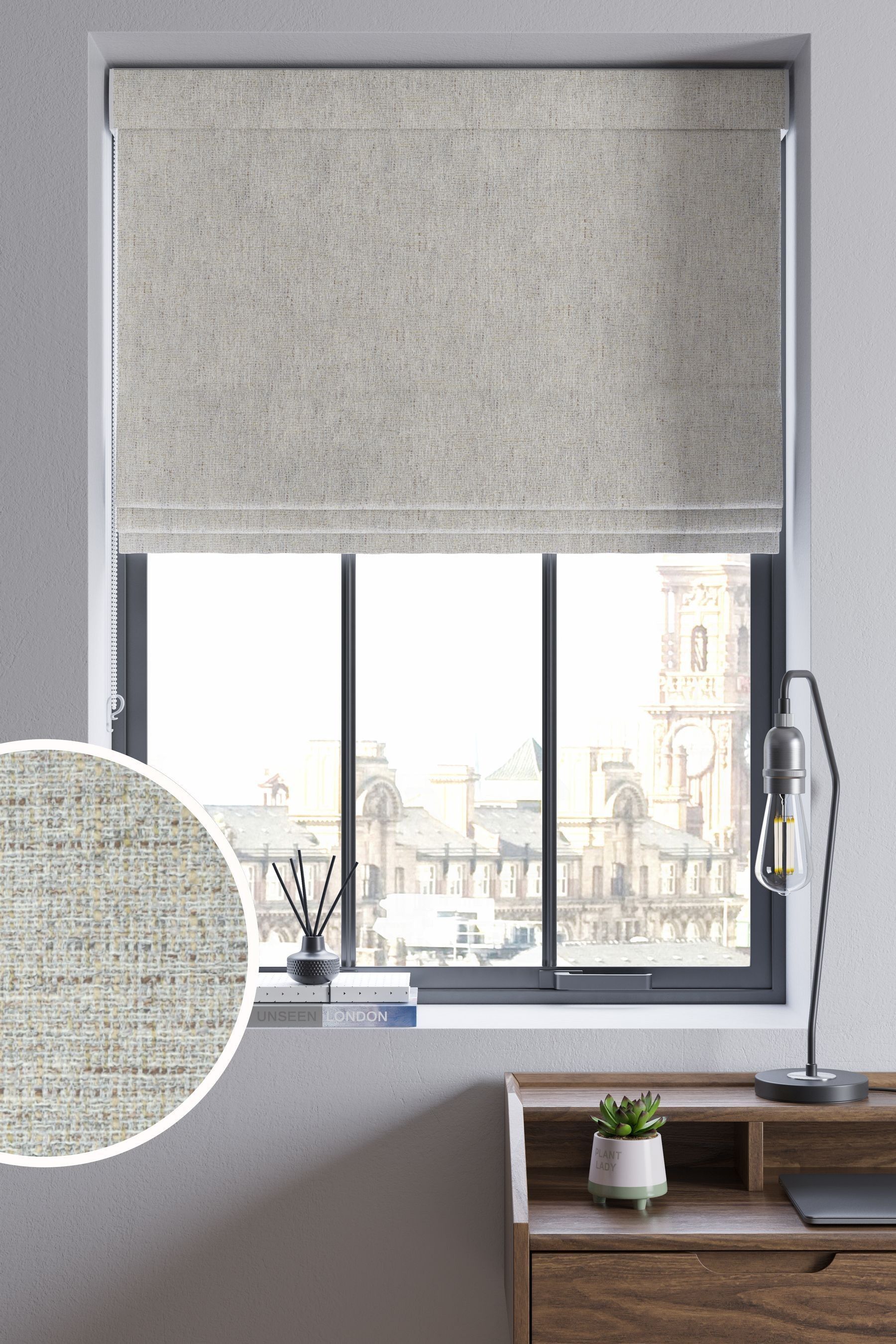 Buy Natural Textured Made to Measure Roman Blinds from the Next UK ...
