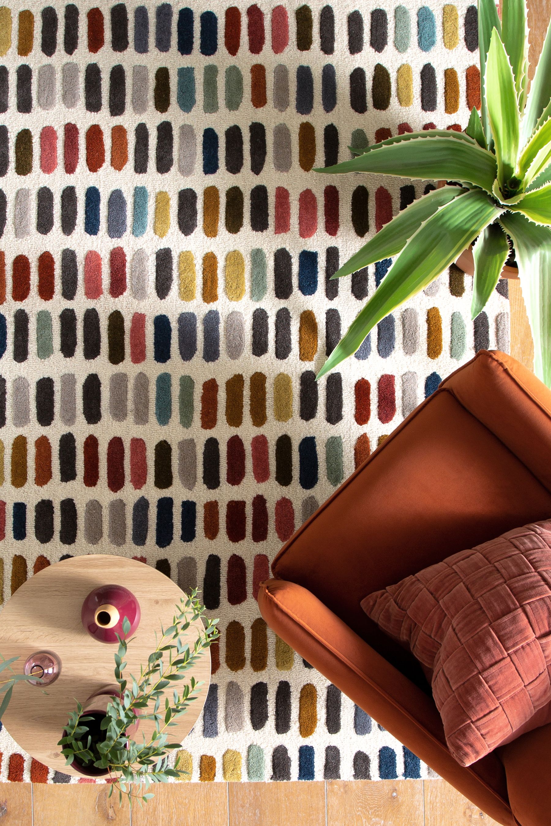 Buy Multicoloured Sketch Rug from the Next UK online shop