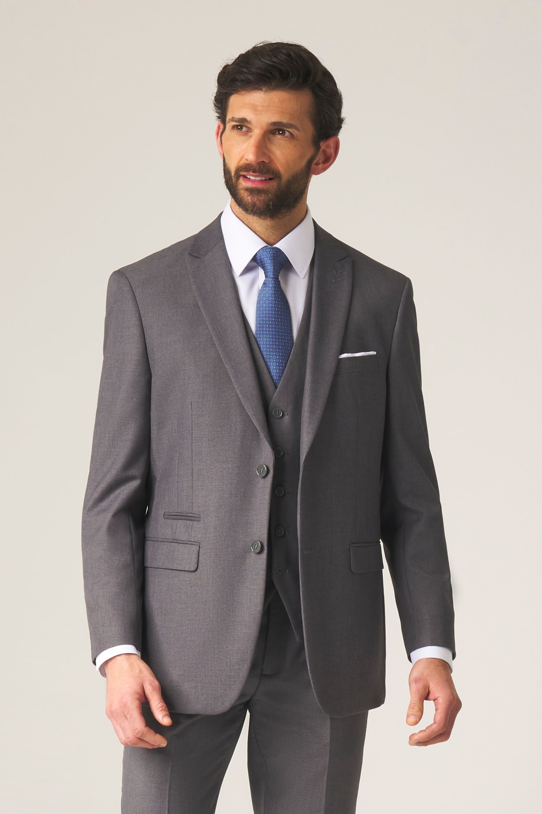 Buy Skopes Grey Tailored Fit Madrid Suit: Jacket from the Next UK ...