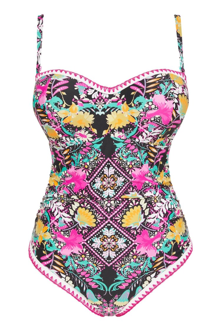 Buy Figleaves Pink Frida Underwired Tummy Control Longer Length ...