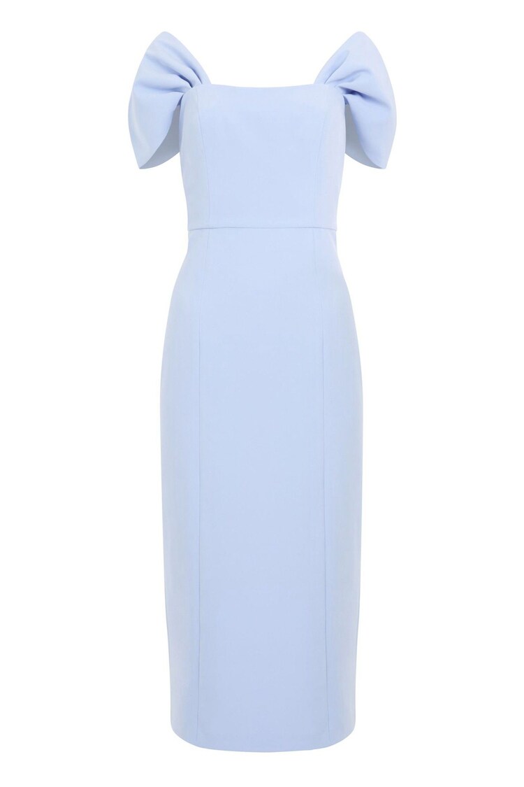 Buy French Connection Blue Echo Crepe Off Shoulder Dress from the Next ...