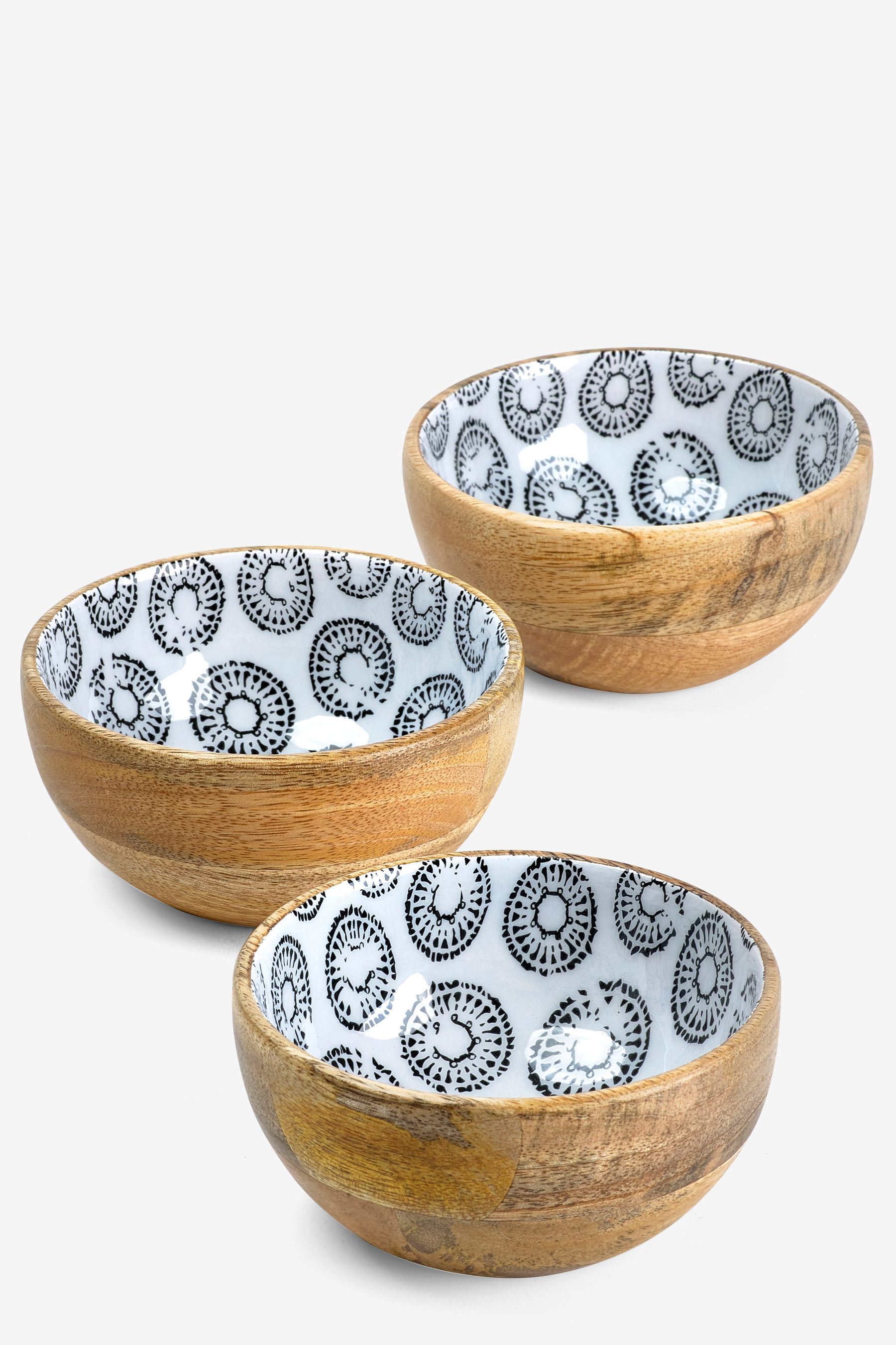 Buy Mango Wood Set of 3 Nibble and Dip Bowls from the Next UK online shop