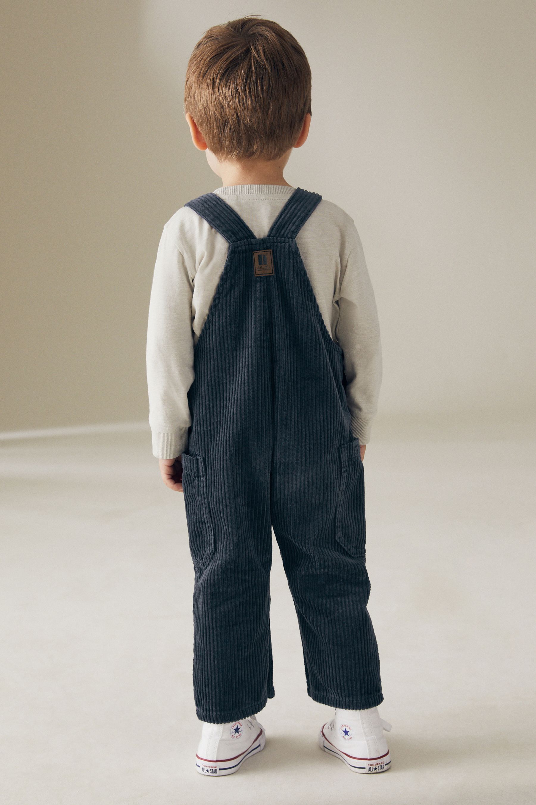 Buy Dark Blue Corduroy Dungarees (3mths-7yrs) from the Next UK online shop