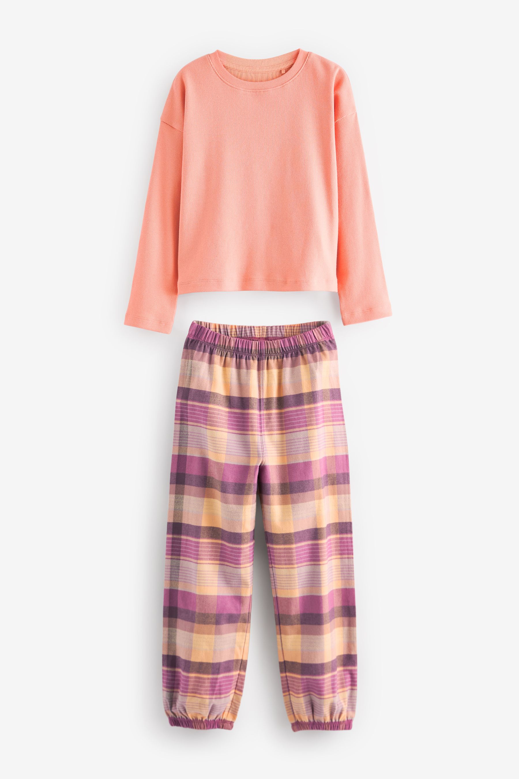 Buy Purple/White 2 Pack Woven Check Pyjamas (3-16yrs) from the Next UK ...
