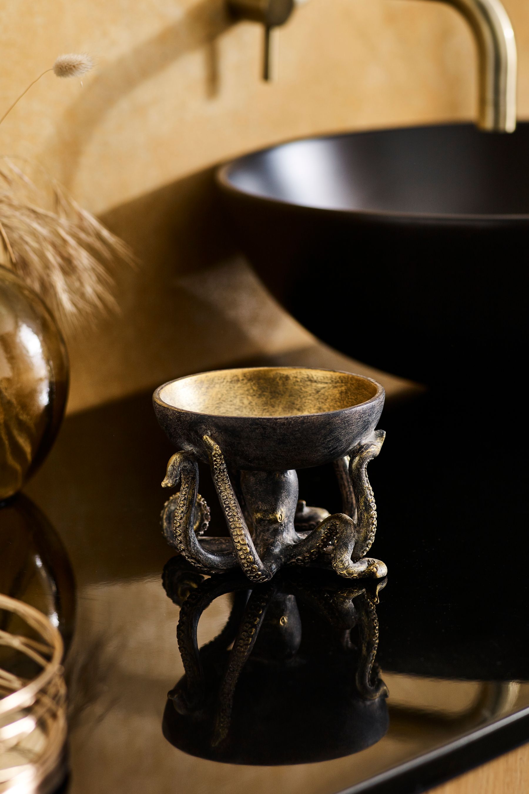 Buy Black Octopus Soap Dish Ornament from the Next UK online shop