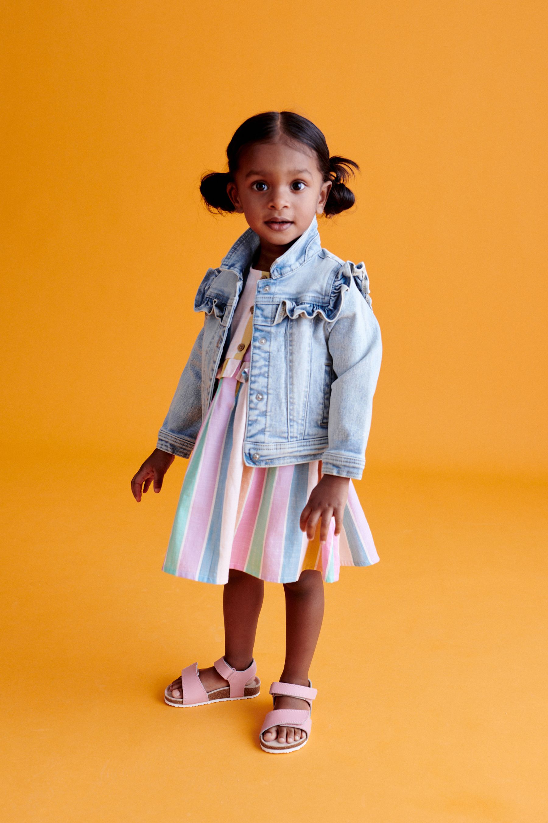 Buy Mid Blue Denim Frill Jacket (3mths-7yrs) from the Next UK online shop