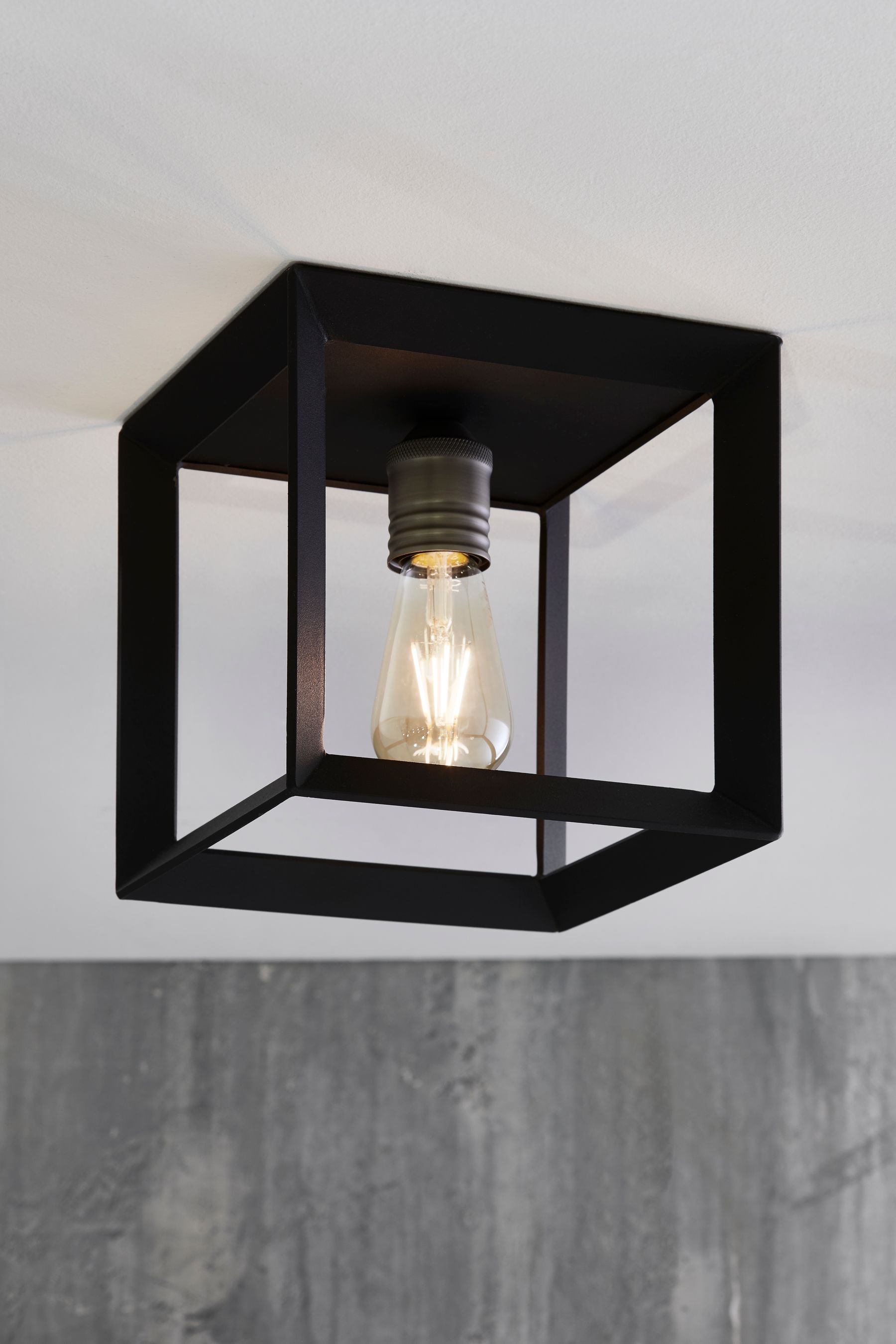 Buy Black Brooklyn Flush Ceiling Light from the Next UK online shop