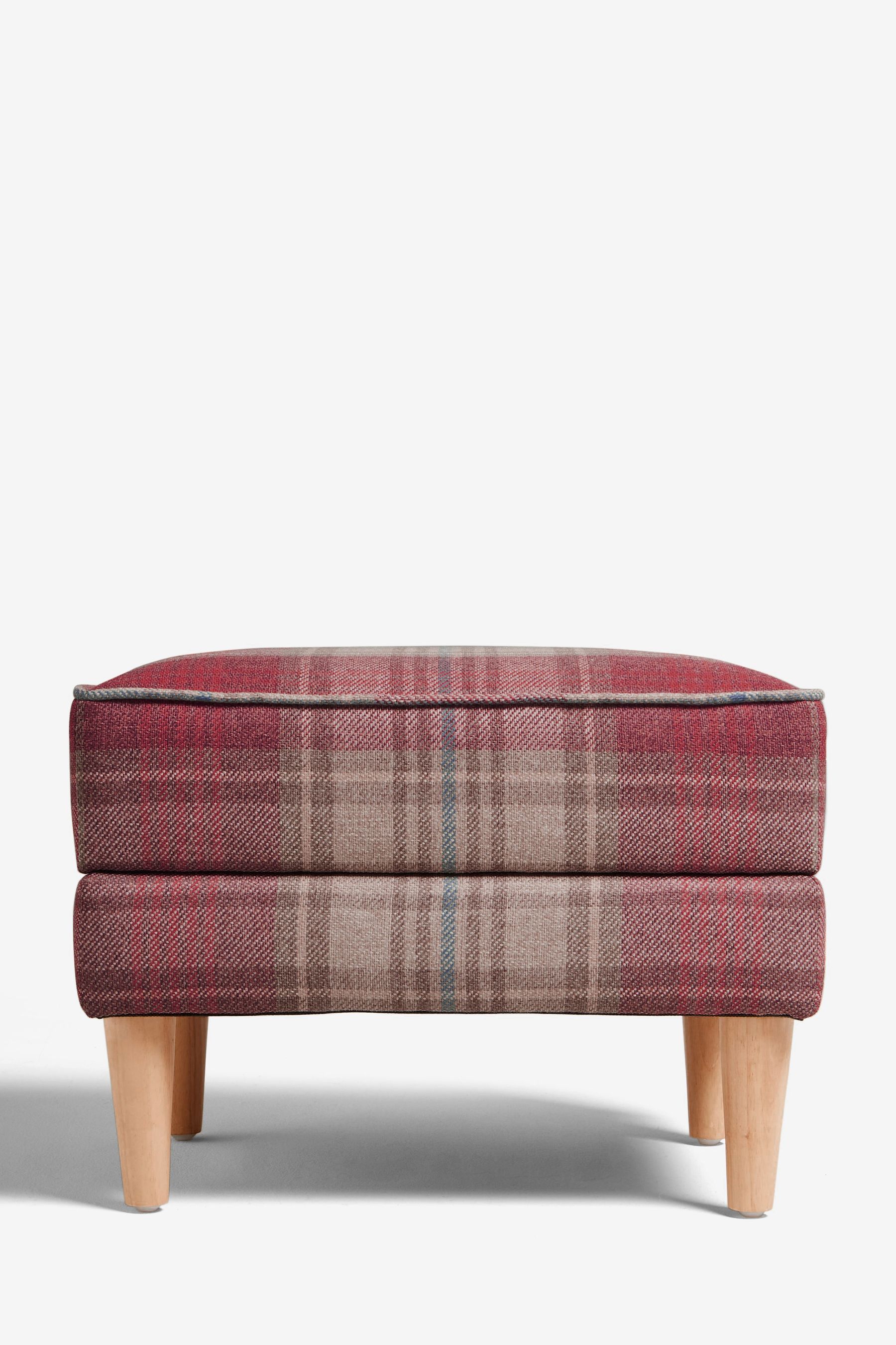 Buy Versatile Check Sterling Red Sherlock Storage Footstool from the ...