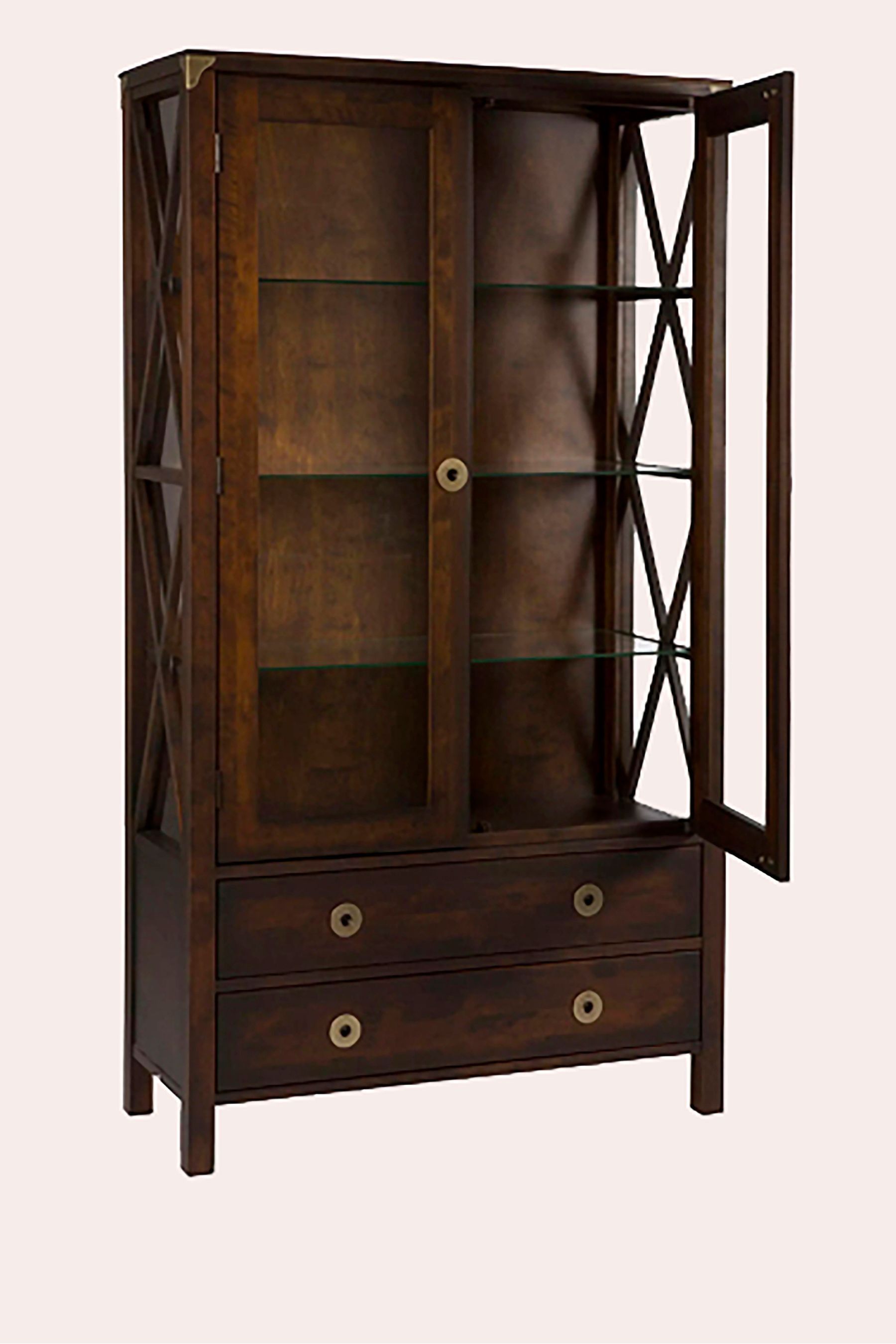 Buy Laura Ashley Dark Chestnut Balmoral 2 Door 2 Drawer Display Unit ...