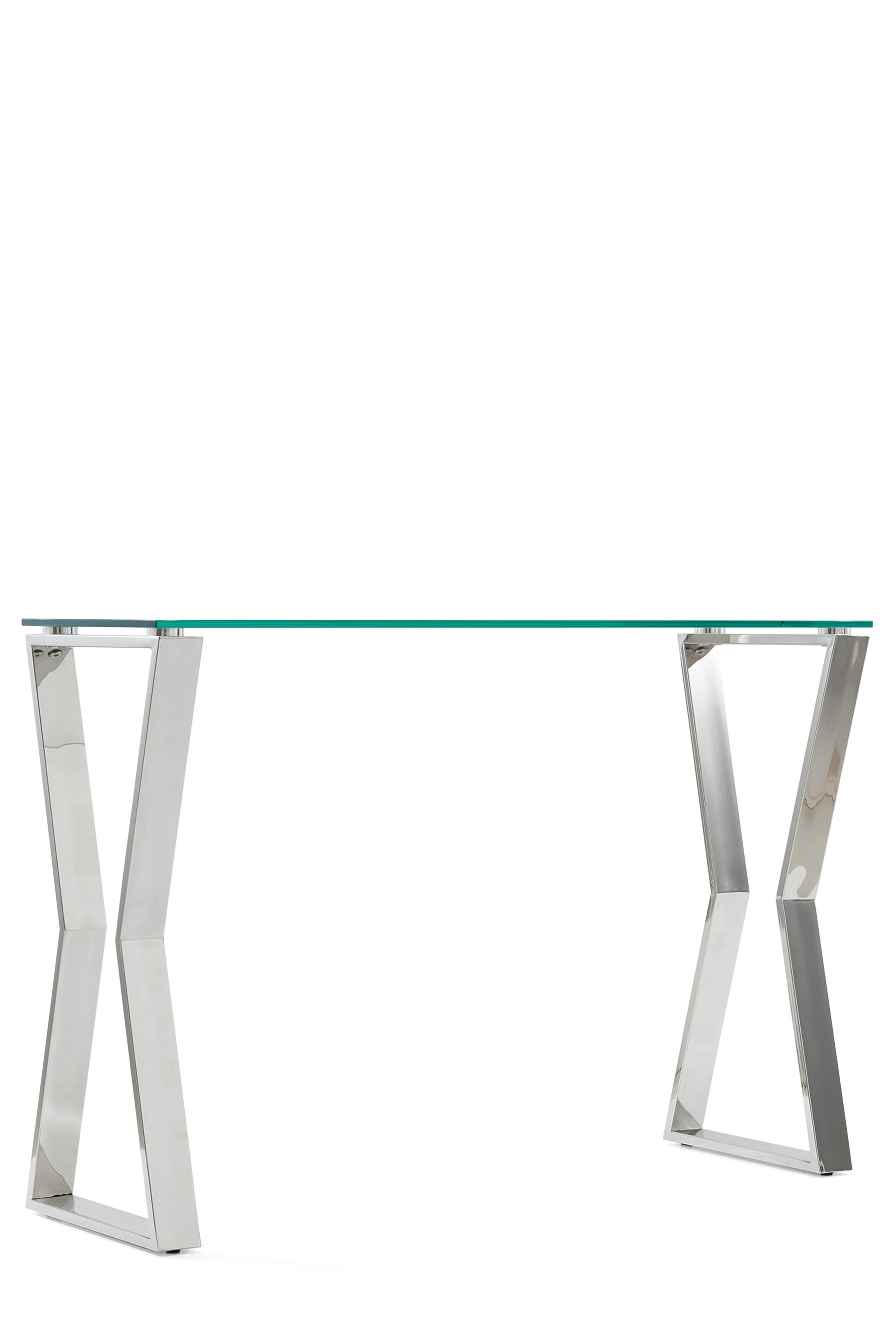 Buy Chrome Claro Metal and Glass Console Table from the Next UK online shop