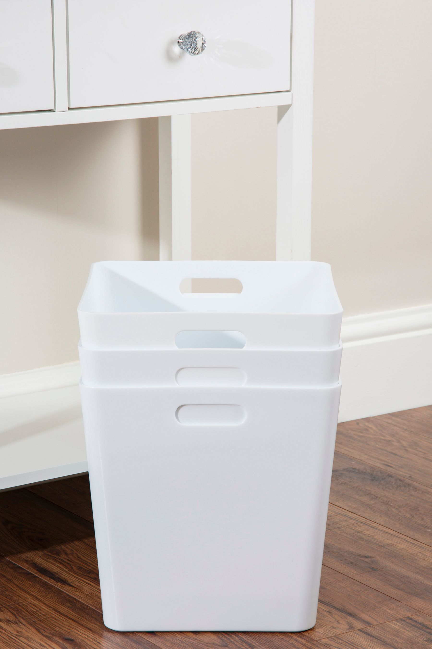 Buy Wham Set of 3 White Large Cube Plastic Storage Baskets from the ...