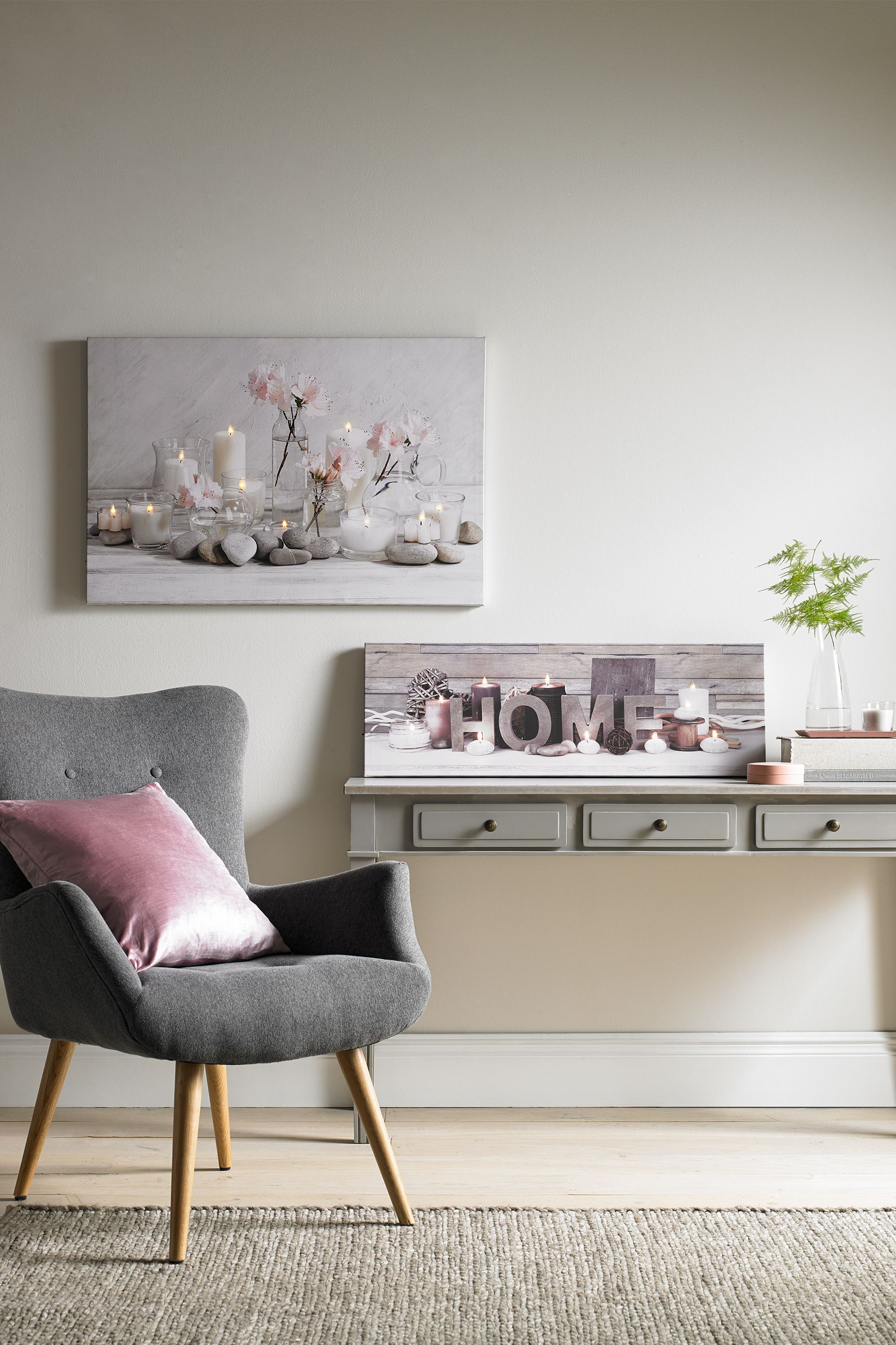 Buy Art For The Home Pink Serenity LED Wall Art from the Next UK online ...