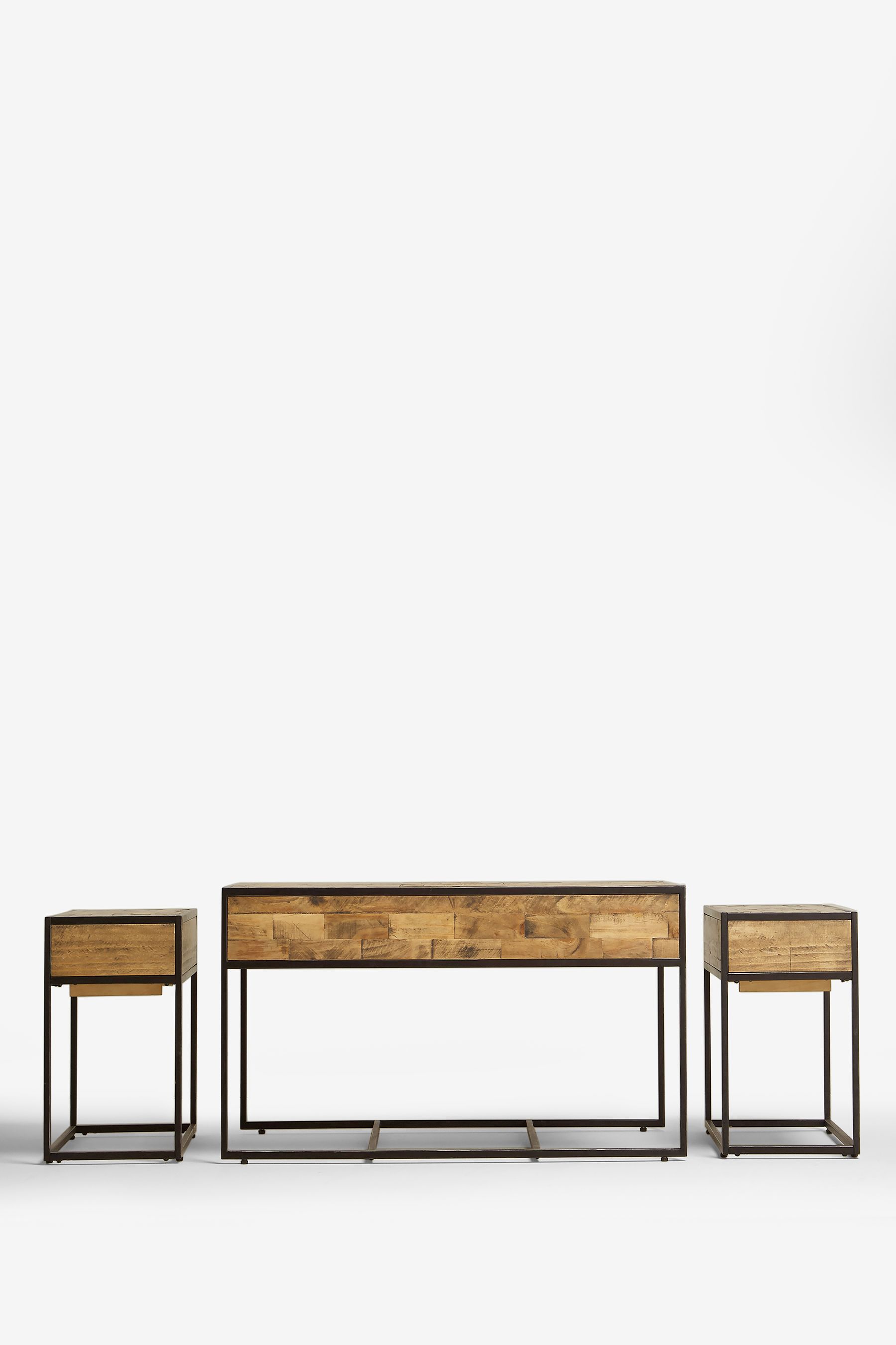 Buy Natural Jefferson Pine Nest of 3 Coffee Table from the Next UK ...