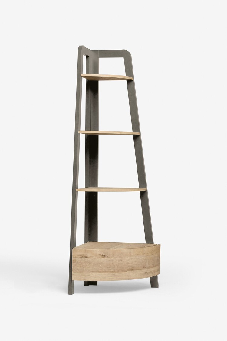 Buy Light Bronx Oak Effect Corner Ladder Shelf from Next Ireland