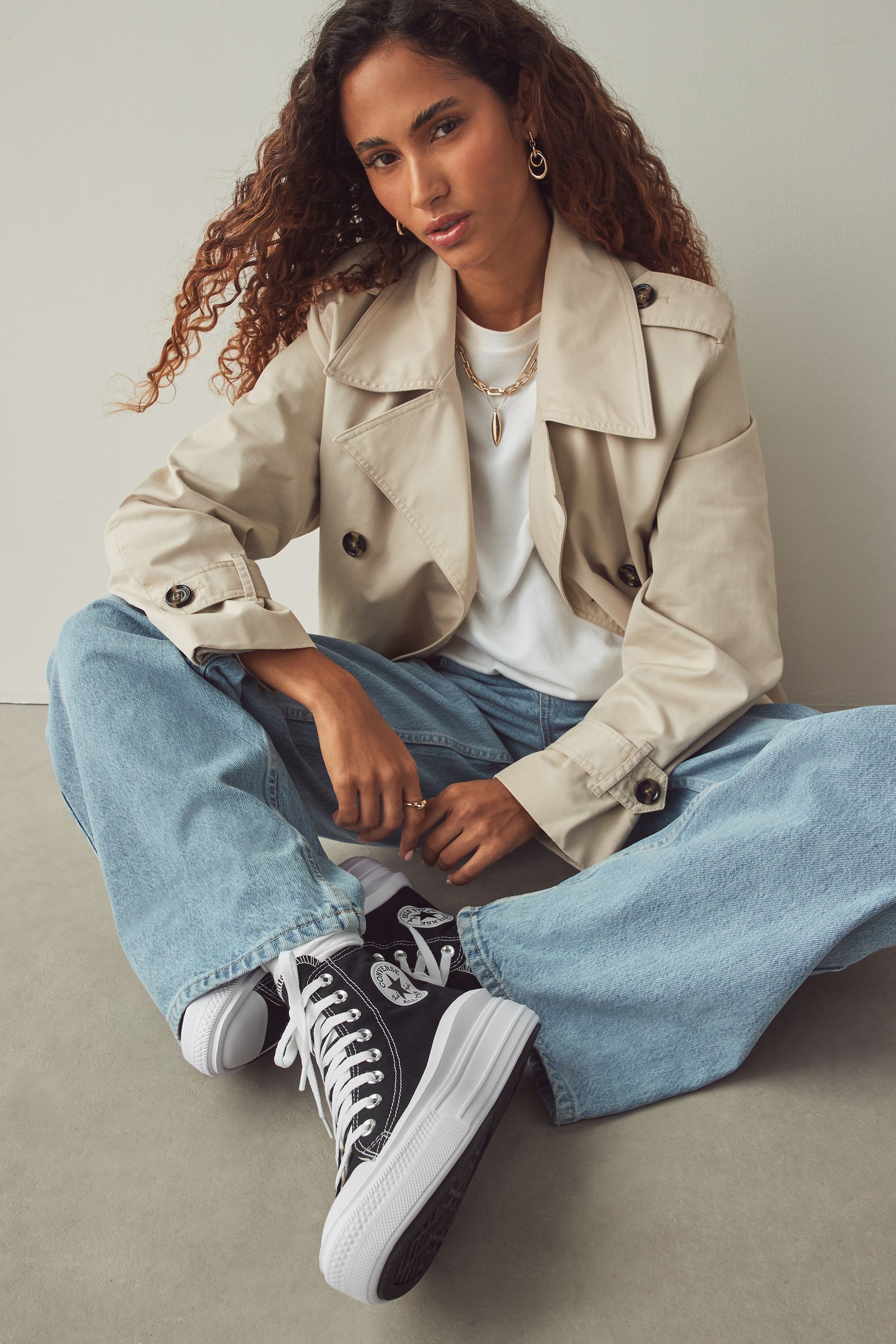 Buy Converse Black Move Platform High Top Trainers from the Next UK ...